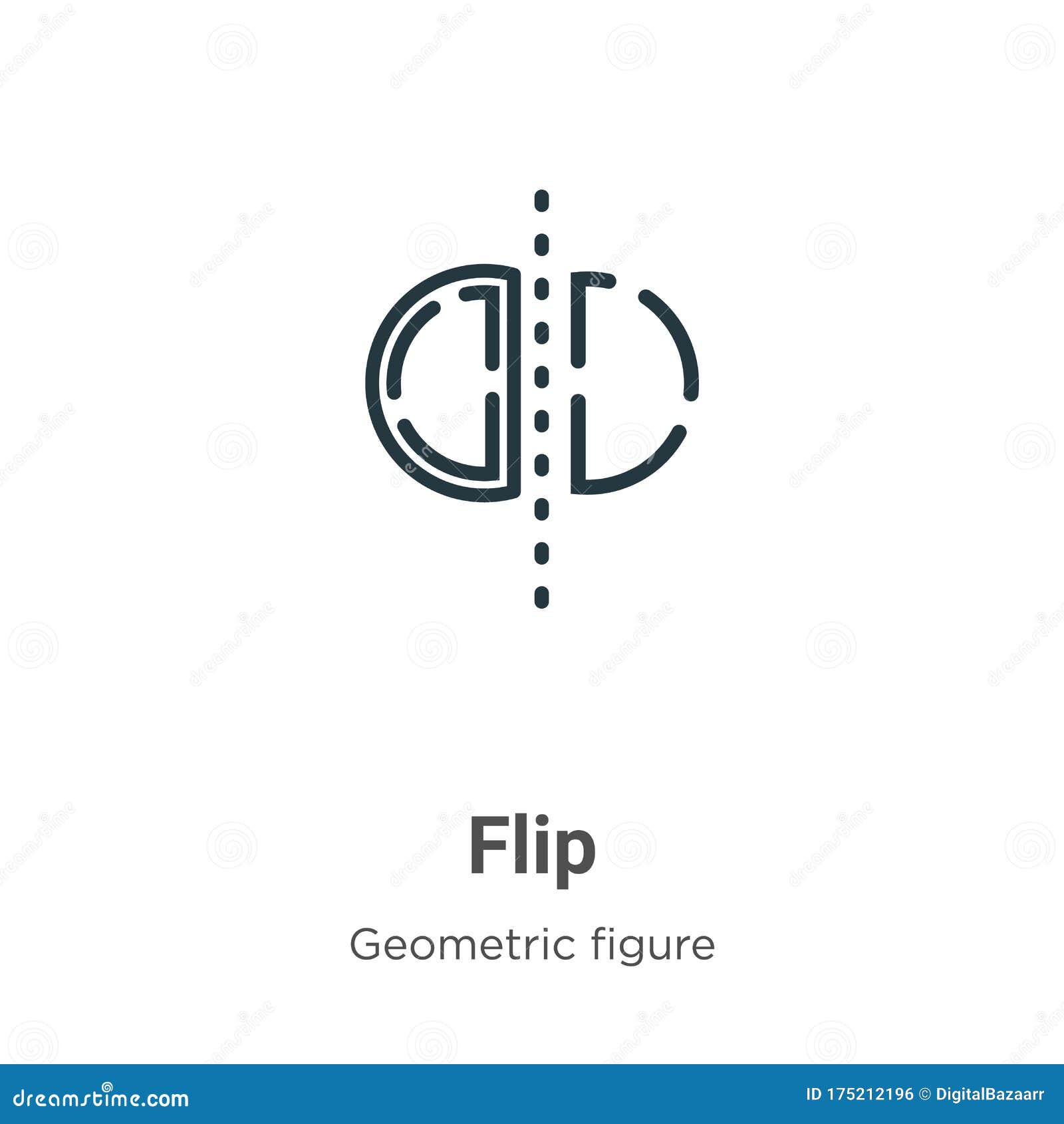 Flip Outline Vector Icon. Thin Line Black Flip Icon, Flat Vector Simple ...