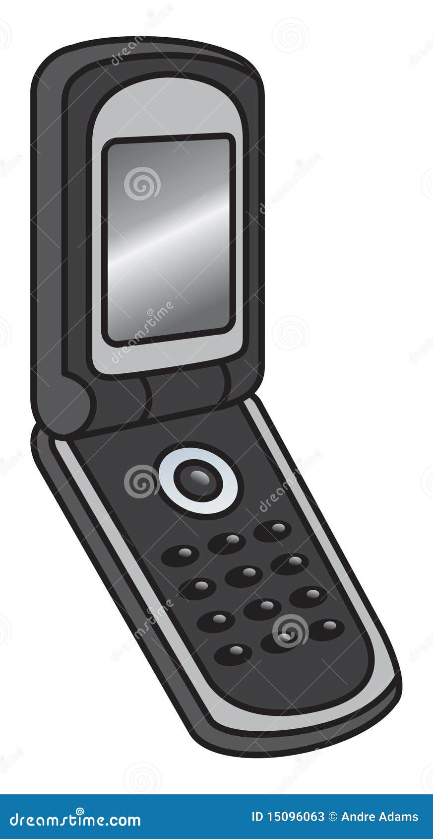 Flip phone stock vector. Illustration of vector, cell - 15096063