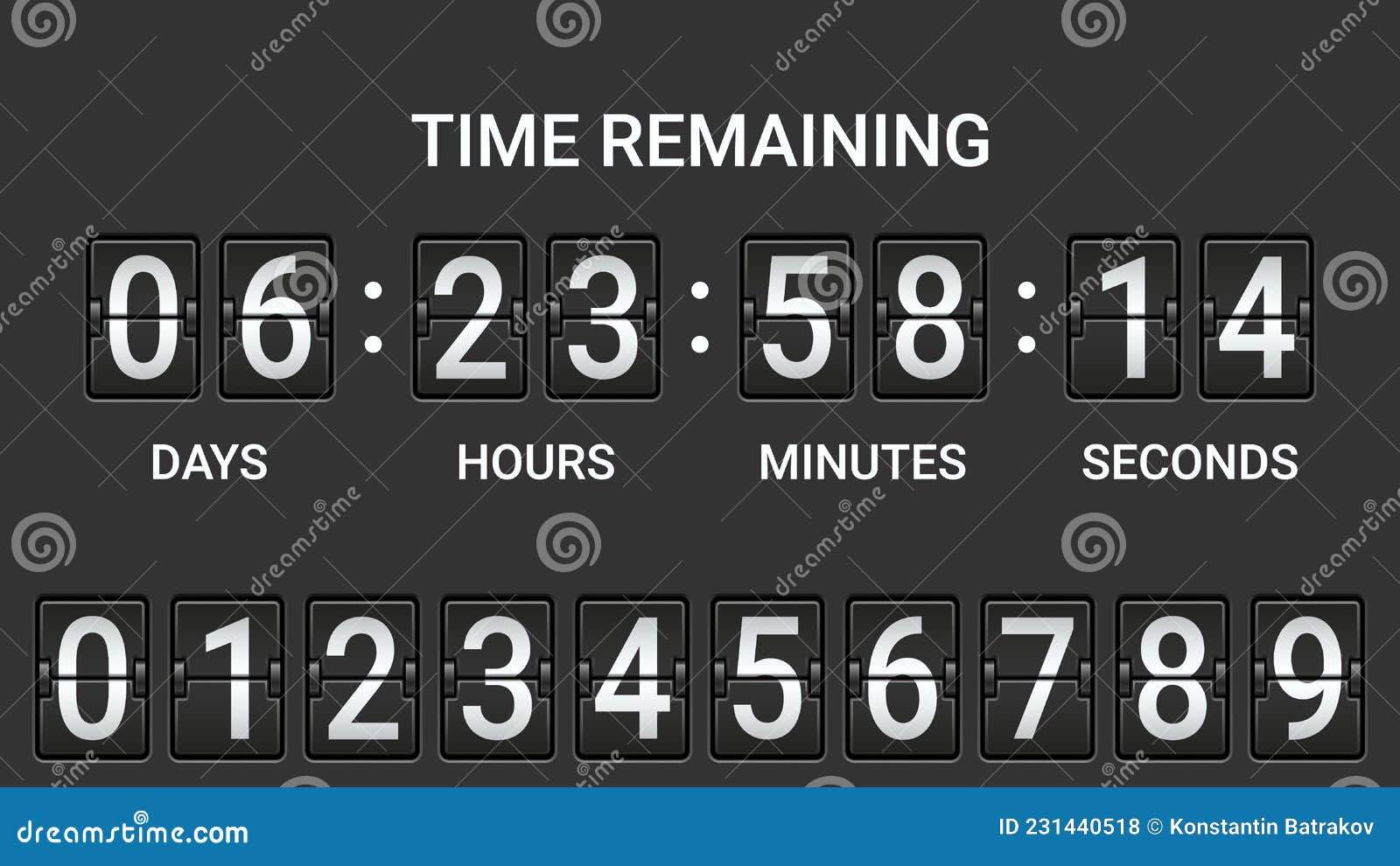 Scoreboard Of Day, Hour, Minutes And Seconds. Flipboard For Time ... Scoreboard Of Day, Hour, Minutes And Seconds. Flipboard For Time ...