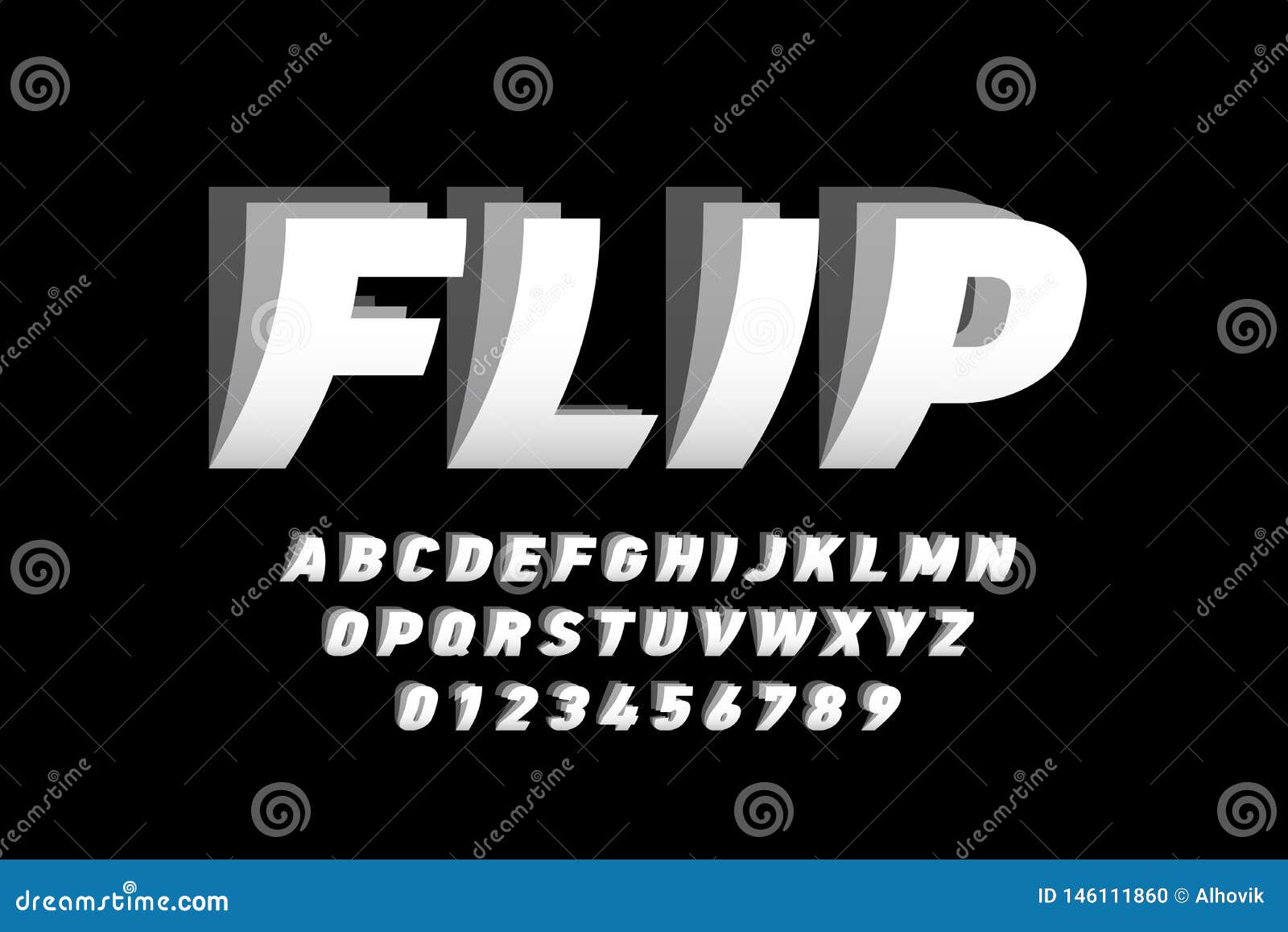 Flip style font stock vector. Illustration of corner - 146111860