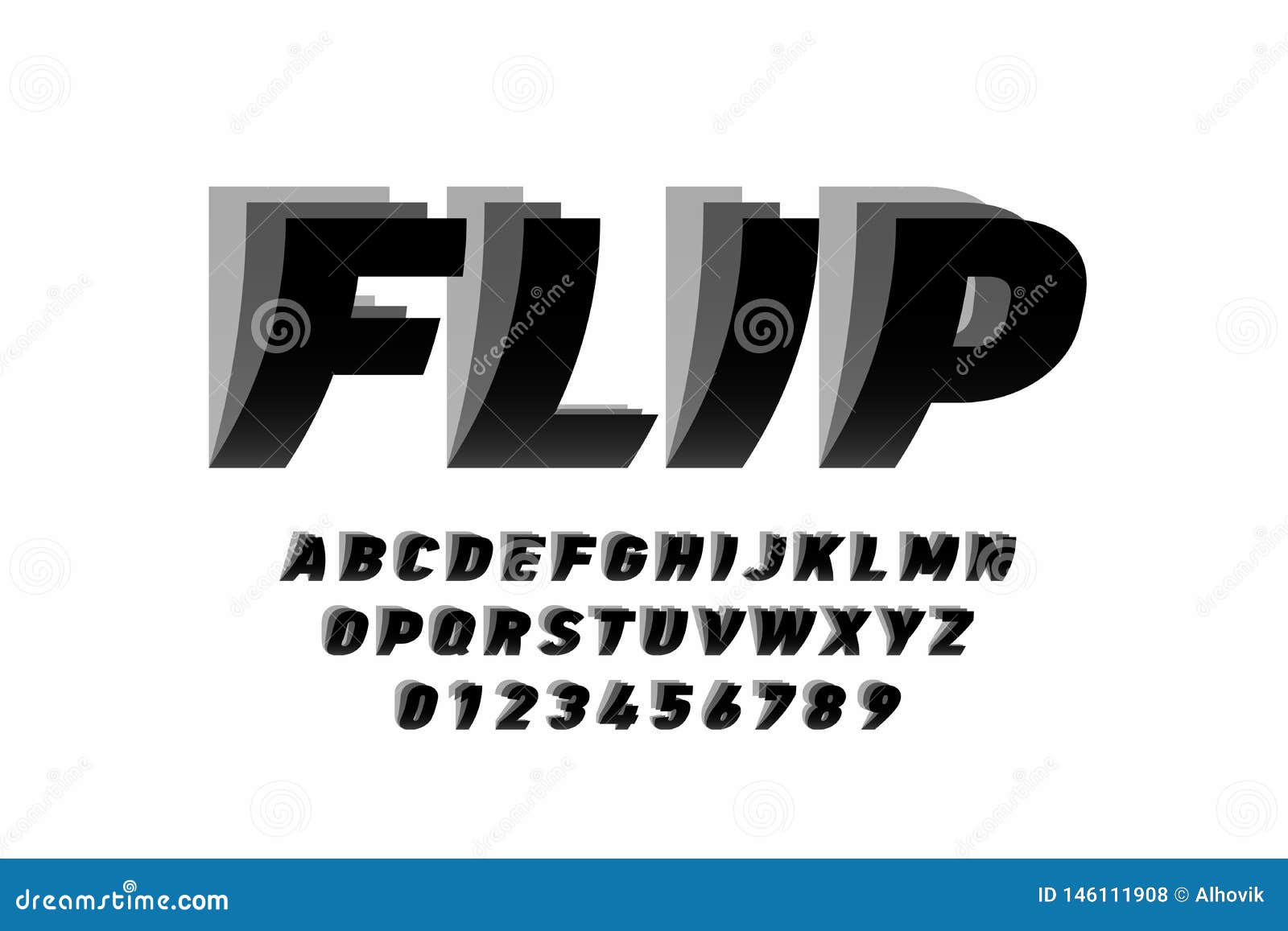 Flip style font design stock vector. Illustration of language - 146111908