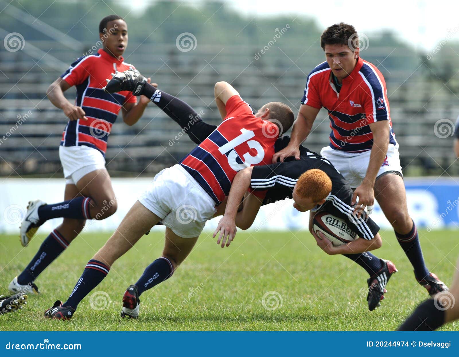 FLIP TACKLE editorial stock image. Image of tackle, sport - 20244974