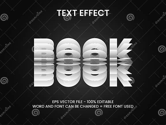 Flip Text Effect. Editable Font Text Effect Vector File. White Paper ...