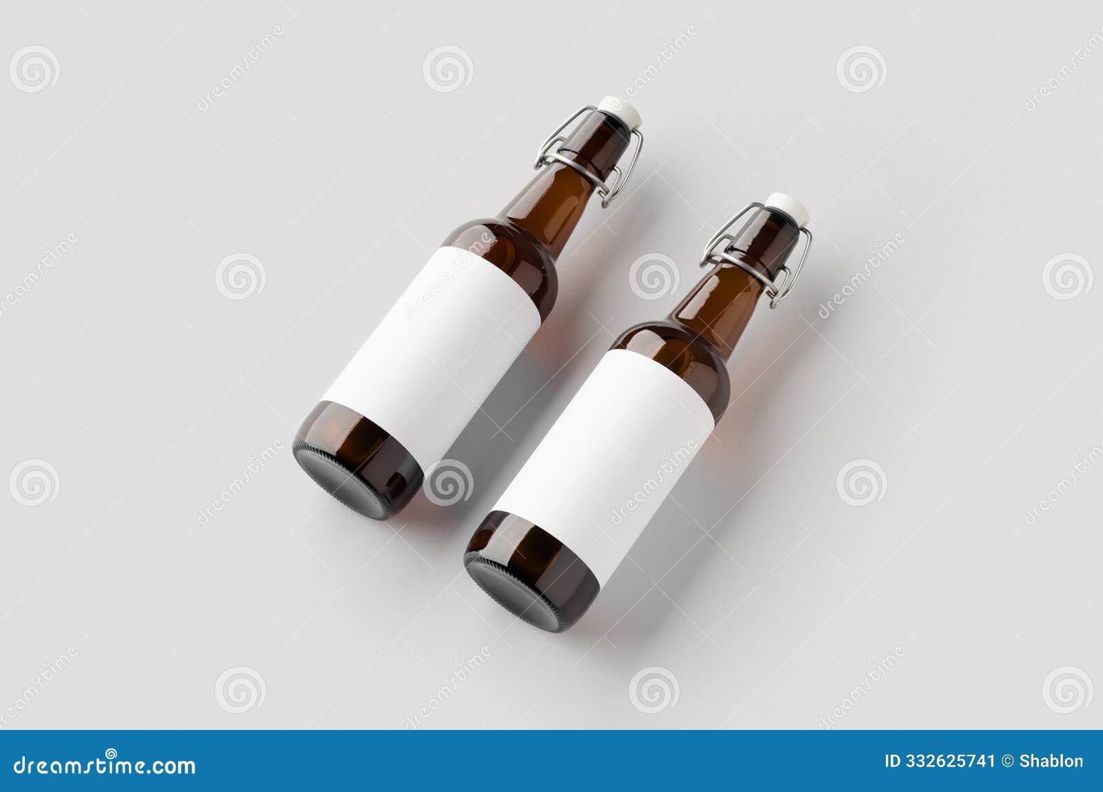 Flip Top Beer Bottle Mockup with a Blank Label Stock Image - Image of ...