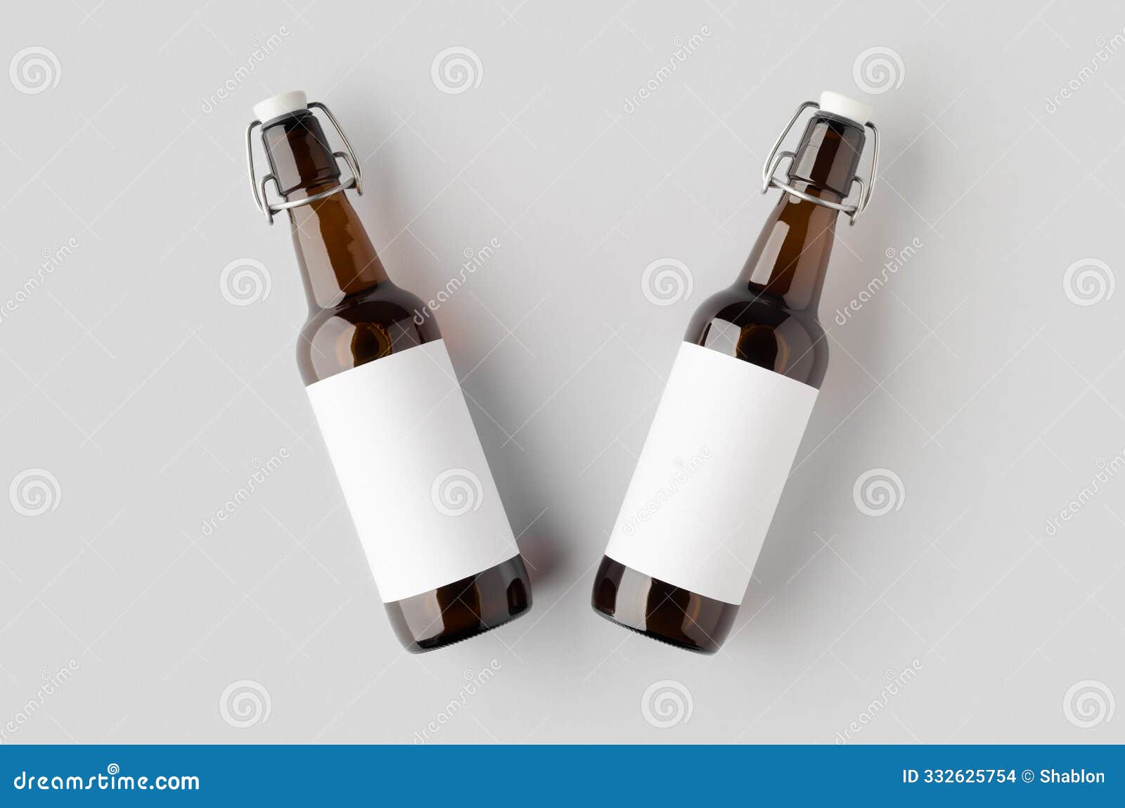 Flip Top Beer Bottle Mockup with a Blank Label Stock Photo - Image of ...