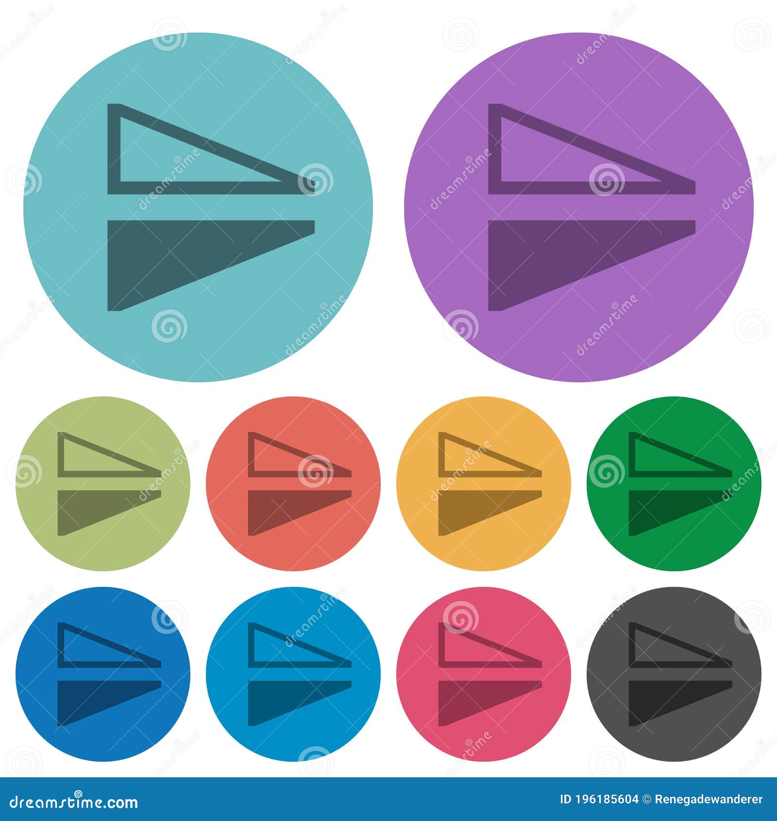 Flip Vertical Color Darker Flat Icons Stock Vector - Illustration of ...