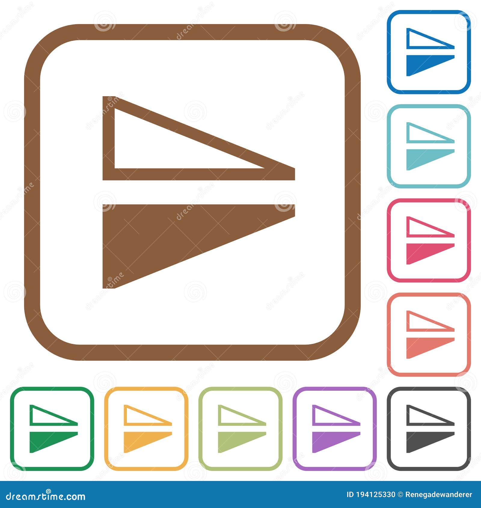 Flip vertical simple icons stock vector. Illustration of mirroring ...