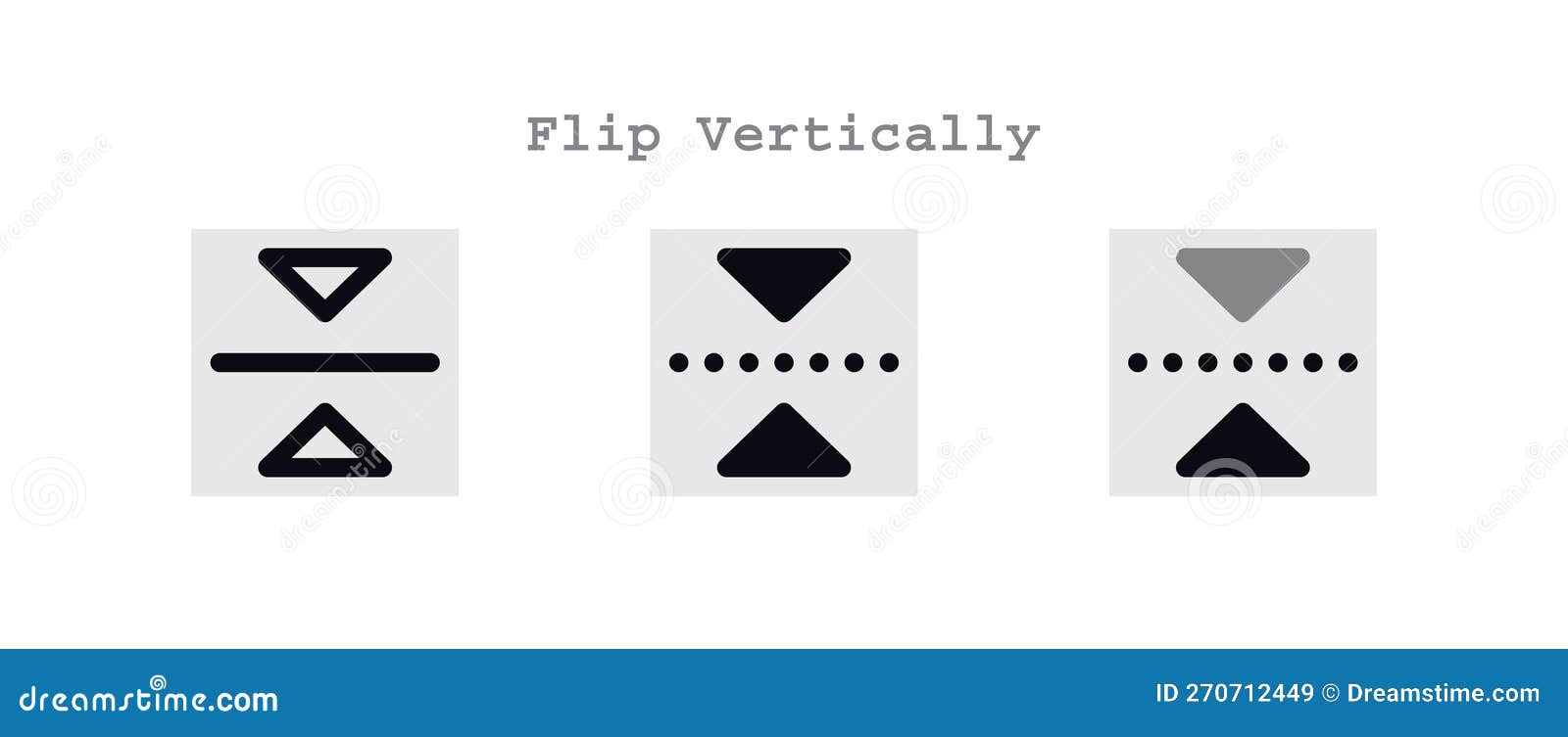 Flip vertically icons set stock vector. Illustration of transform ...