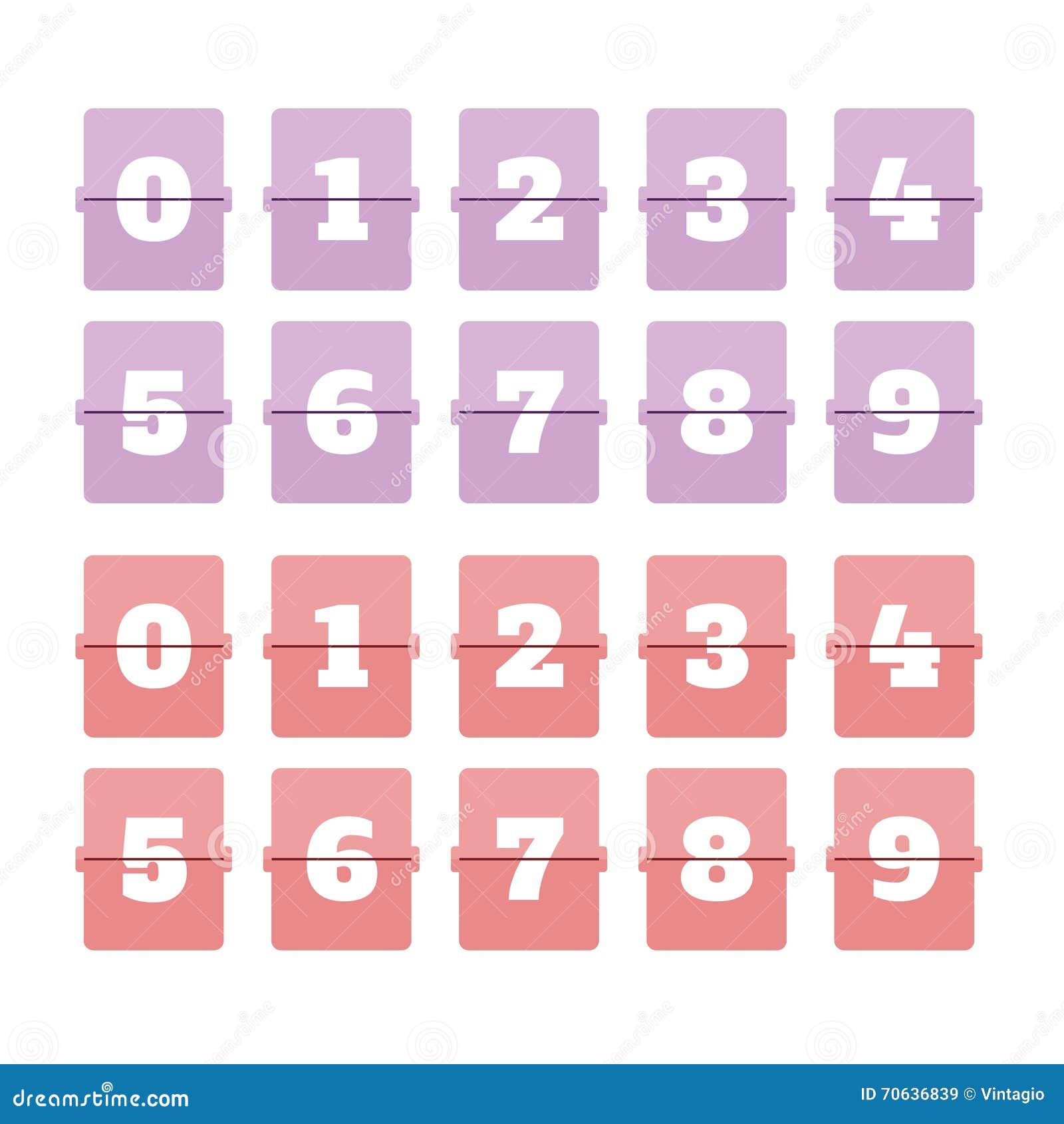 Flipboard Counter Number stock vector. Illustration of panel - 70636839