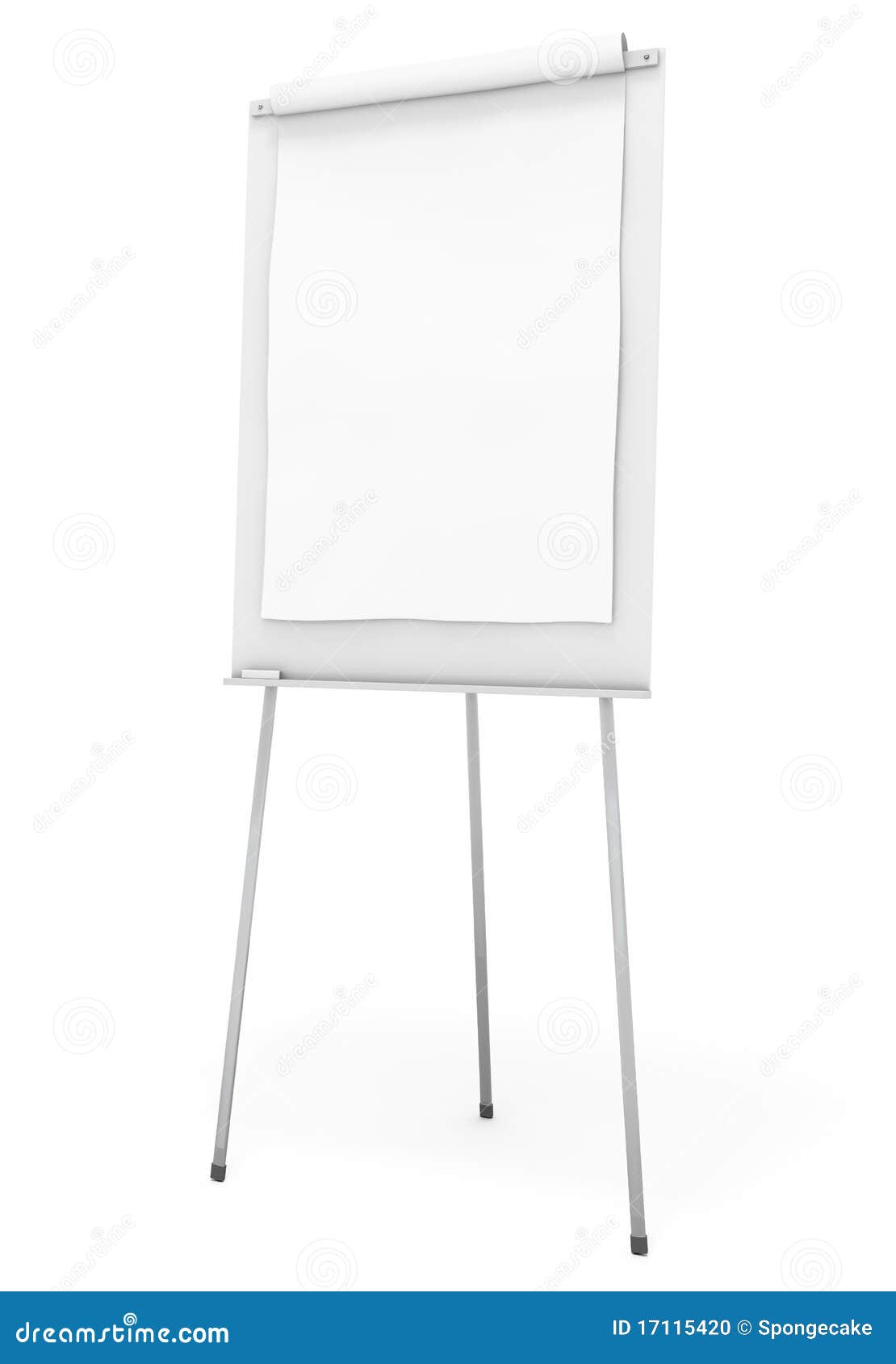 Flipchart, Display Easel Stand Vector Mock-up. Blank Whiteboard ...