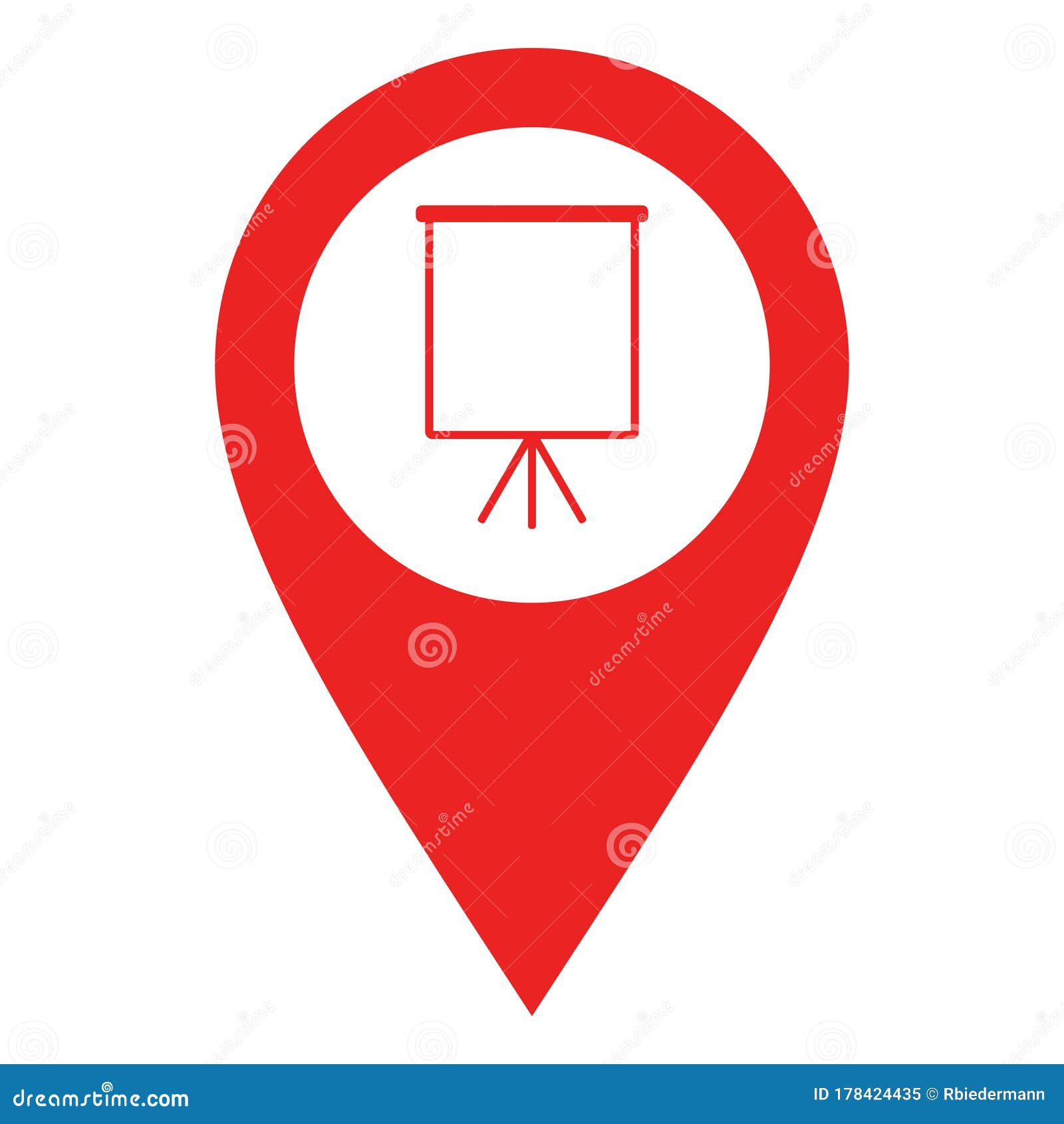 Flipchart and location pin stock vector. Illustration of chart - 178424435