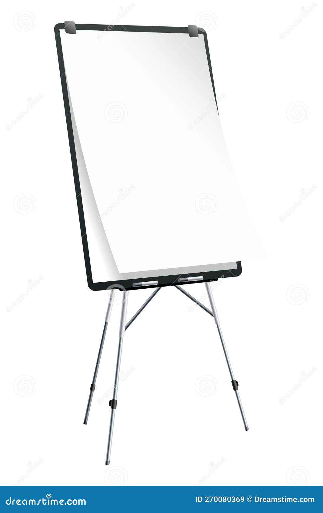 Flipchart Mockup. Presentation and Seminar Whiteboard with Blank Paper ...