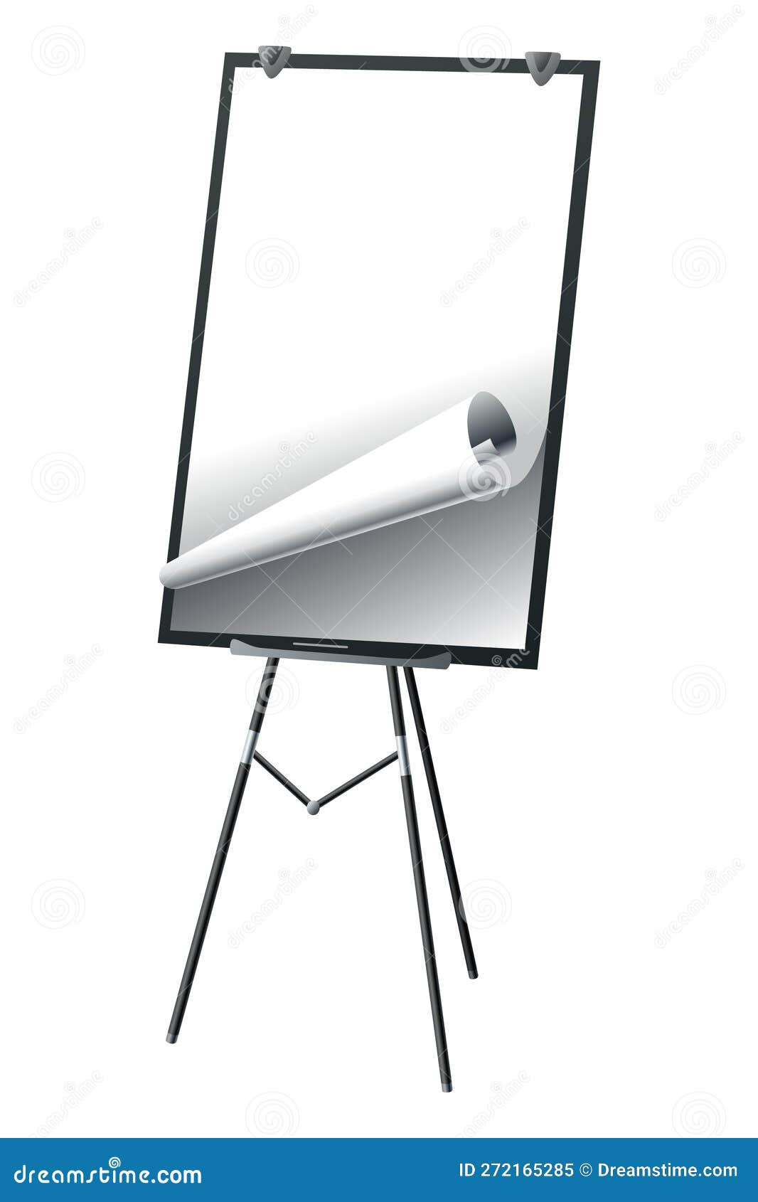 Flipchart Mockup. Presentation and Seminar Whiteboard with Blank Paper ...