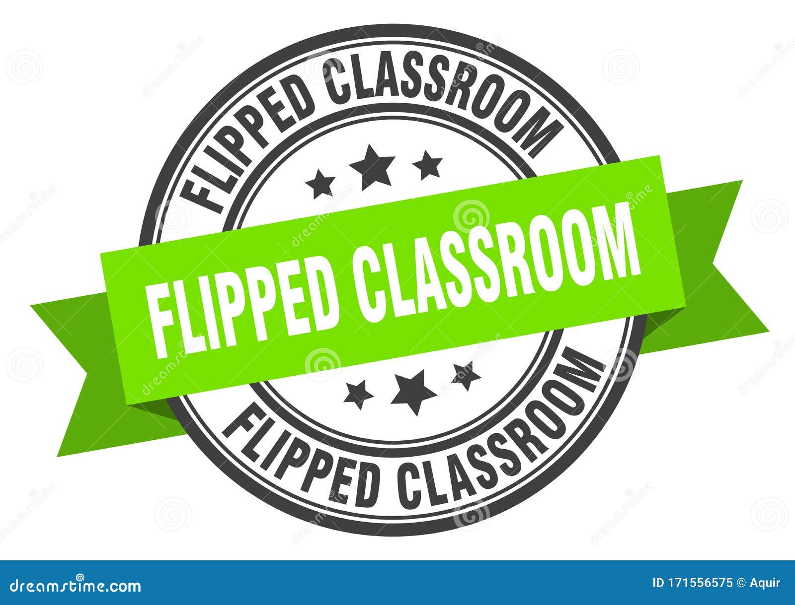 Flipped Classroom Label. Flipped Classroom Round Band Sign Stock Vector ...