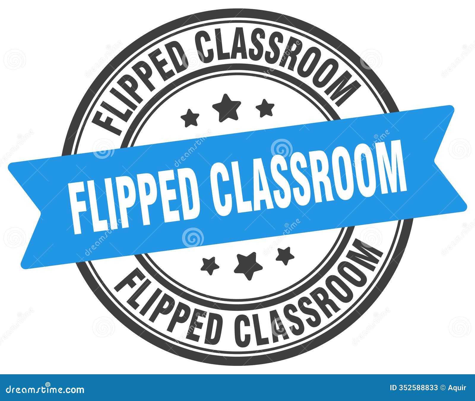 Flipped Classroom Sticker. Flipped Classroom Sign On Transparent ...