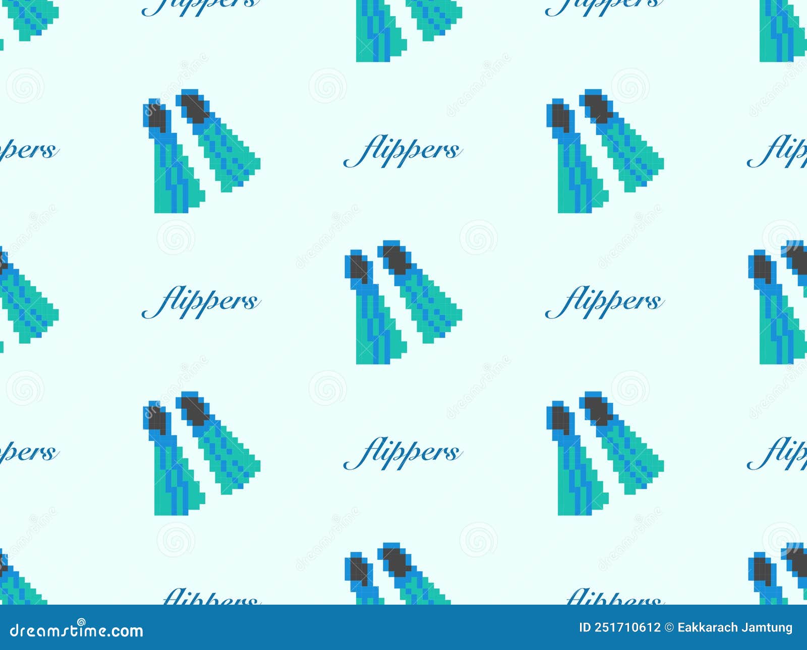 Flipper Seamless Pattern on Black Background. Pixel Style Stock ...