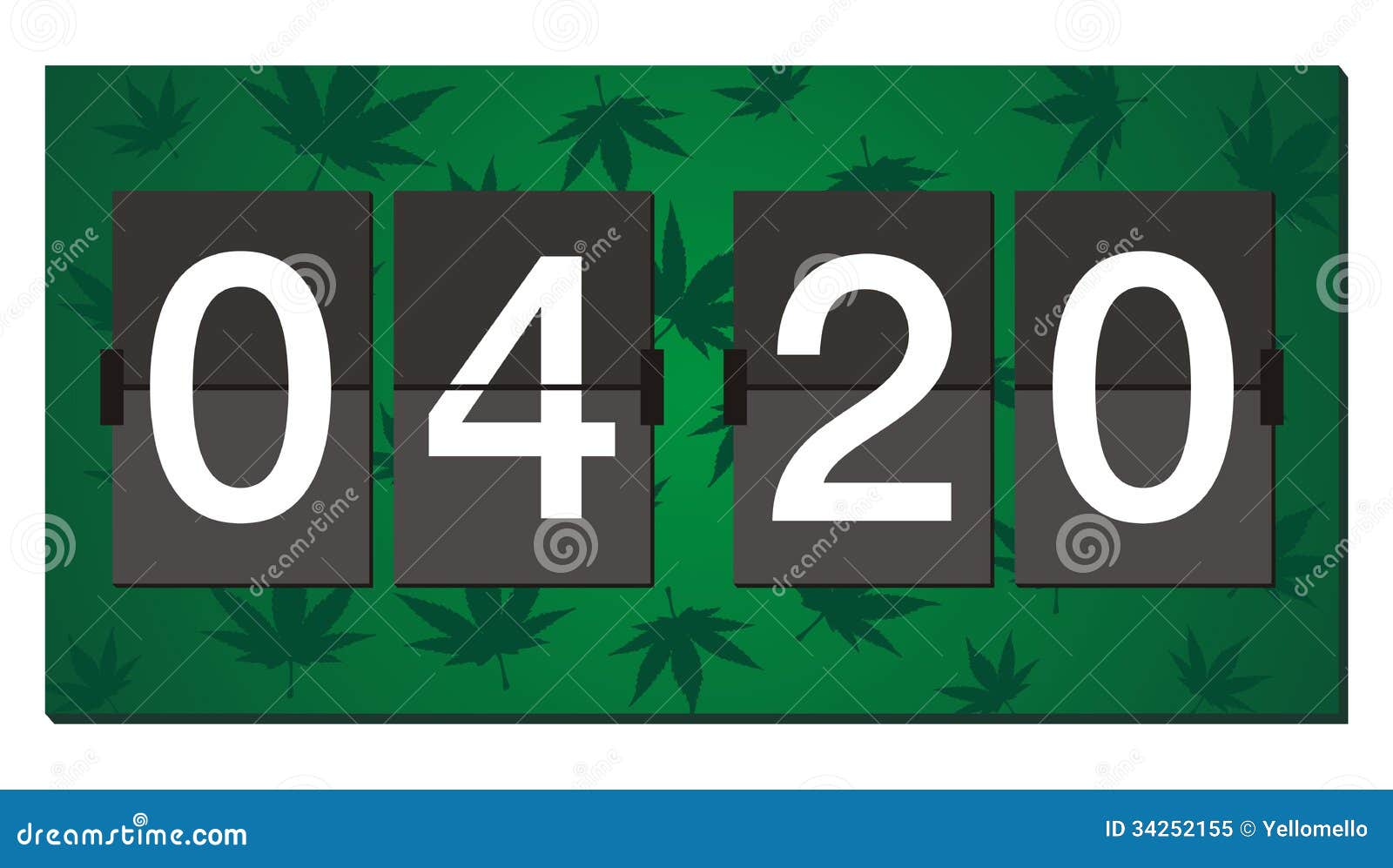 420 Flipper Clock - Burn Time Stock Illustration - Illustration of ...