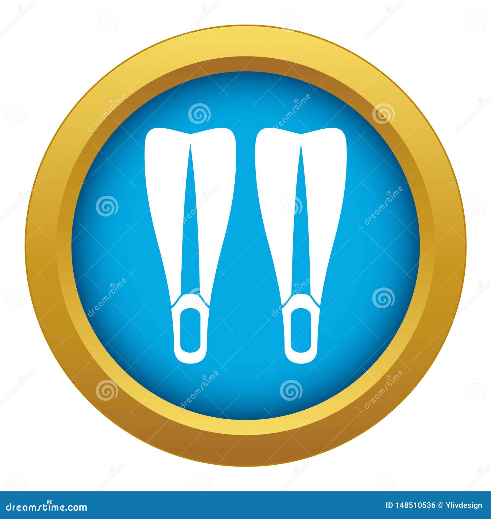 Flippers Icon Blue Vector Isolated Stock Vector - Illustration of pair ...