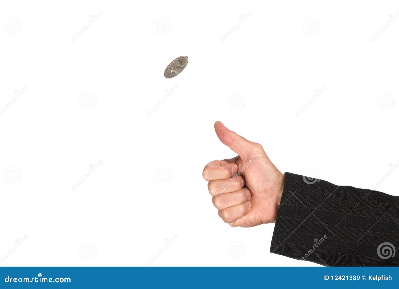 Flipping Coin Royalty Free Stock Images - Image: 12421389