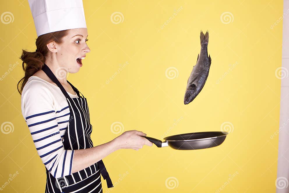 Flipping fish. stock image. Image of dinner, adults, headgear - 22958045