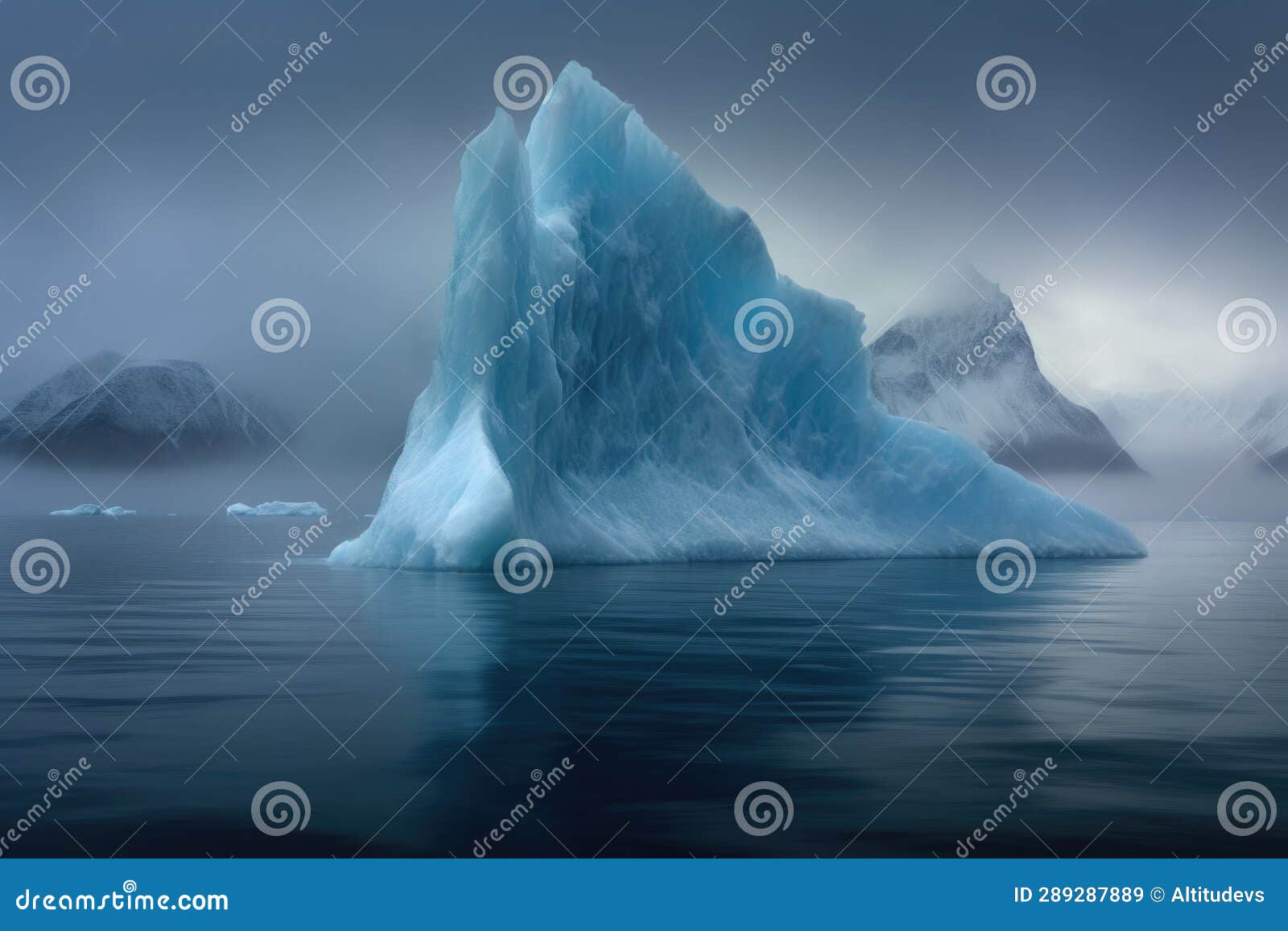 Flipping Iceberg with a Glacial Backdrop Stock Image - Image of ...