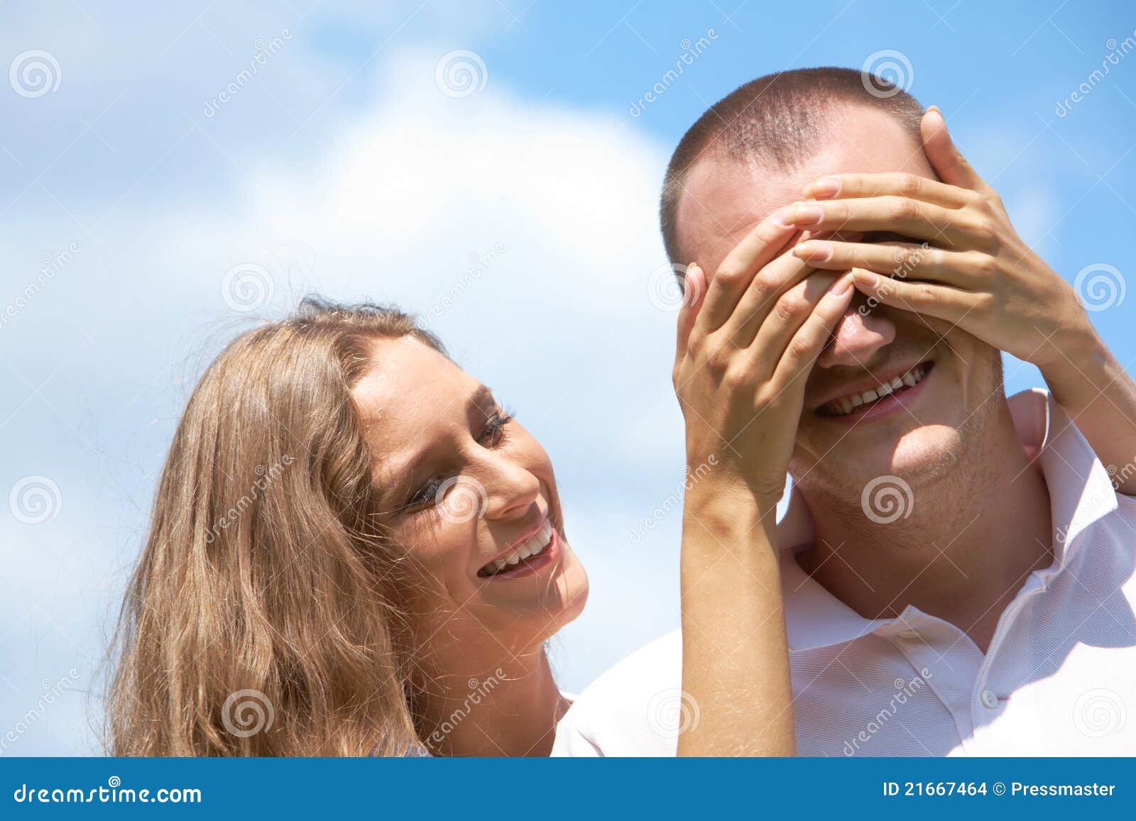 Flirt stock photo. Image of blue, attractive, healthy - 21667464