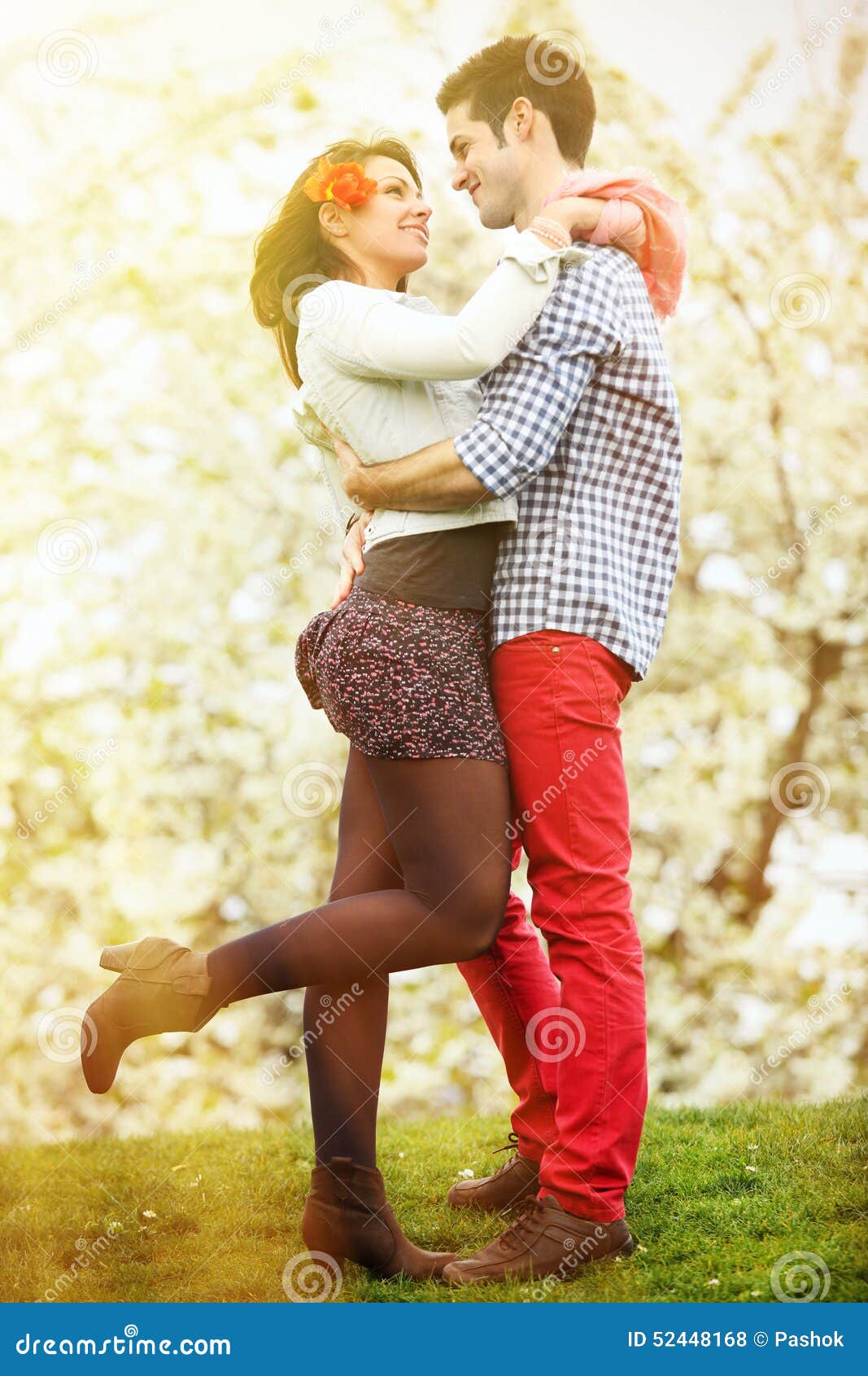 Flirting stock photo. Image of endorphines, green, grass - 52448168