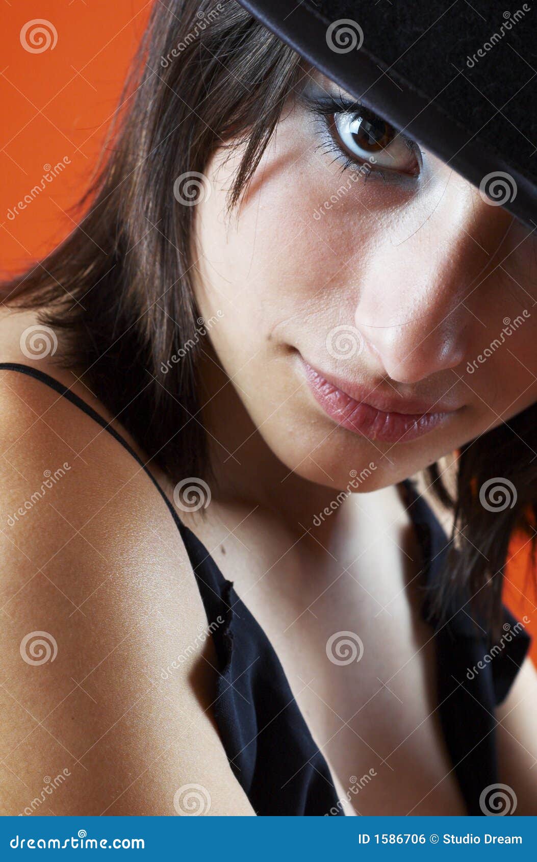 Flirting Eye stock photo. Image of cool, focusing, dark - 1586706