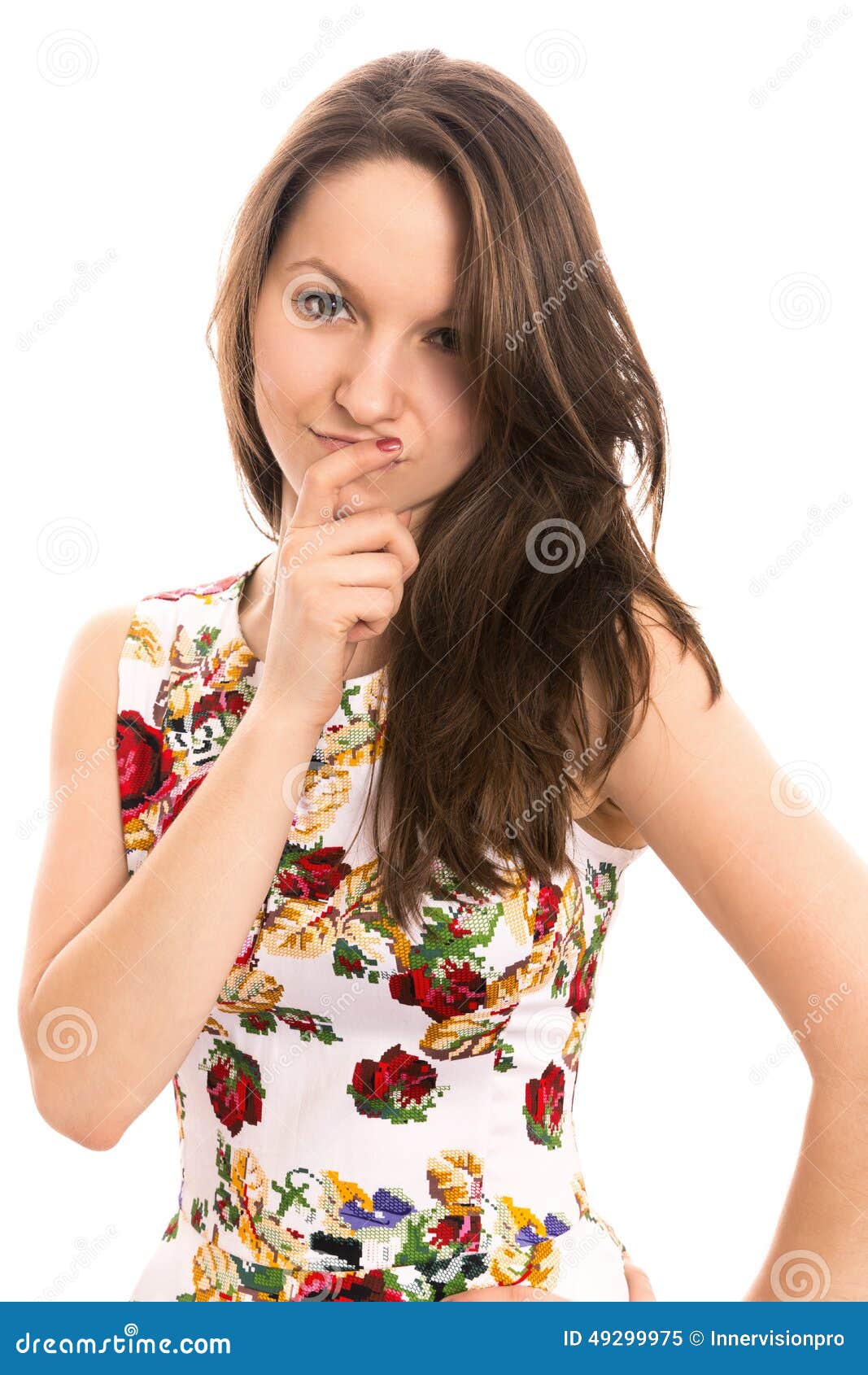 Flirting young woman stock image. Image of background - 49299975