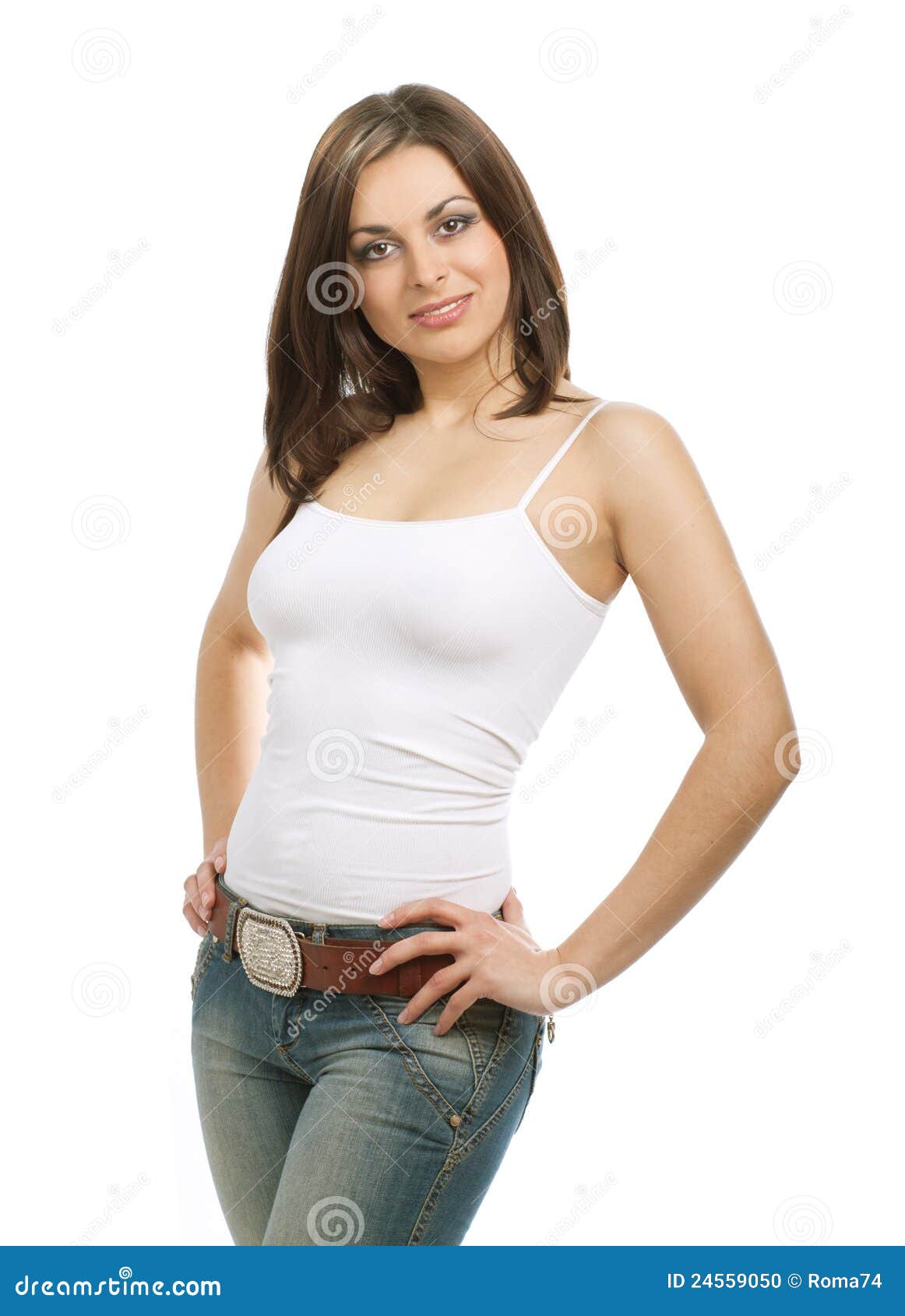 Flirty brunette girl dream stock photo. Image of elegance - 24559050