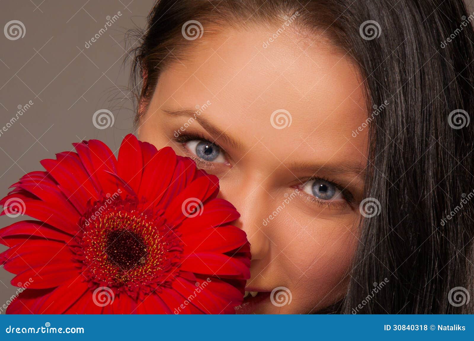 Flirty look stock photo. Image of young, woman, closeup - 30840318