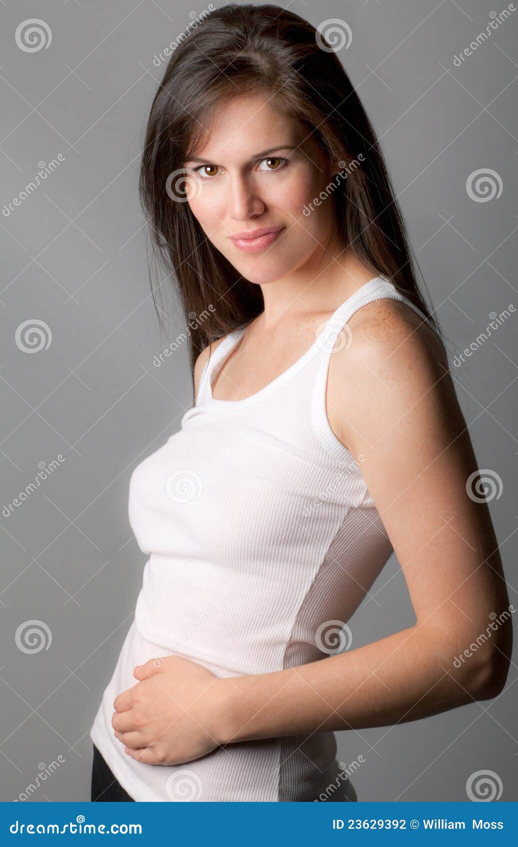 Flirty Woman in White Tank Top Stock Photo - Image of cute, beautiful ... Flirty Woman in White Tank Top Stock Photo - Image of cute, beautiful ...