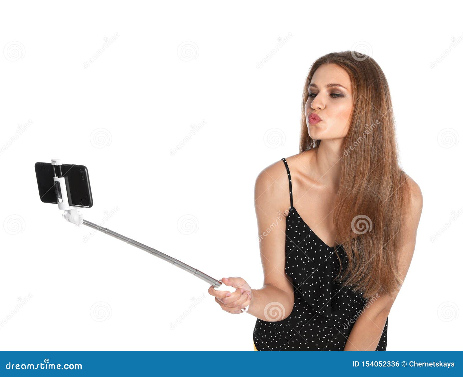Flirty Young Woman Taking Selfie on White Stock Photo - Image of gadget ... Flirty Young Woman Taking Selfie on White Stock Photo - Image of gadget ...