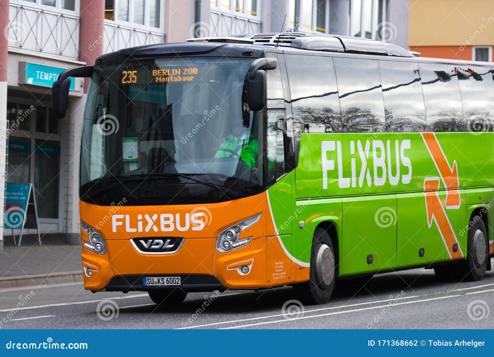 Flixbus Coach Near Giessen Germany Editorial Photography - Image of ...