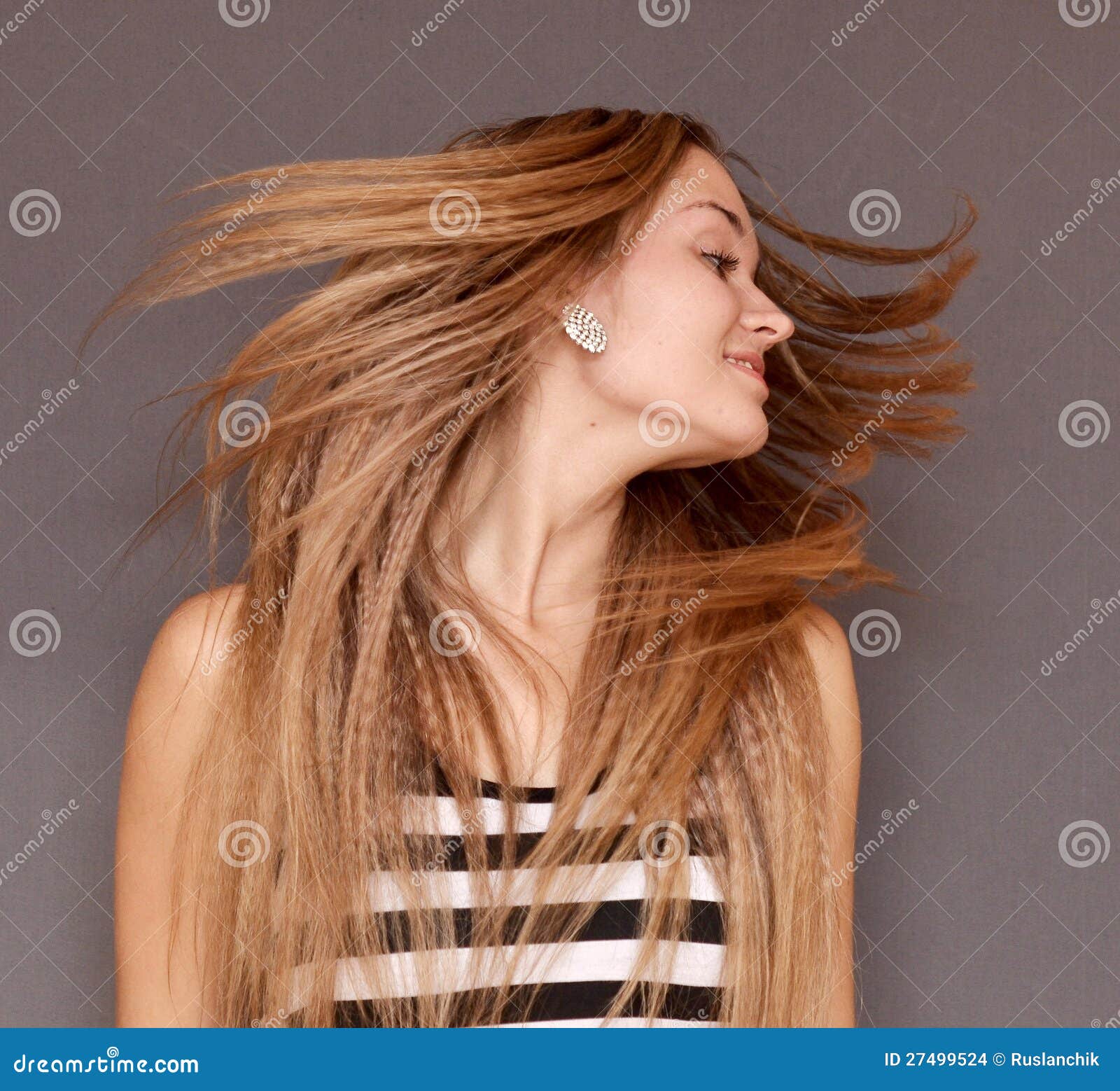Fliying hair stock photo. Image of healthy, eyes, face - 27499524