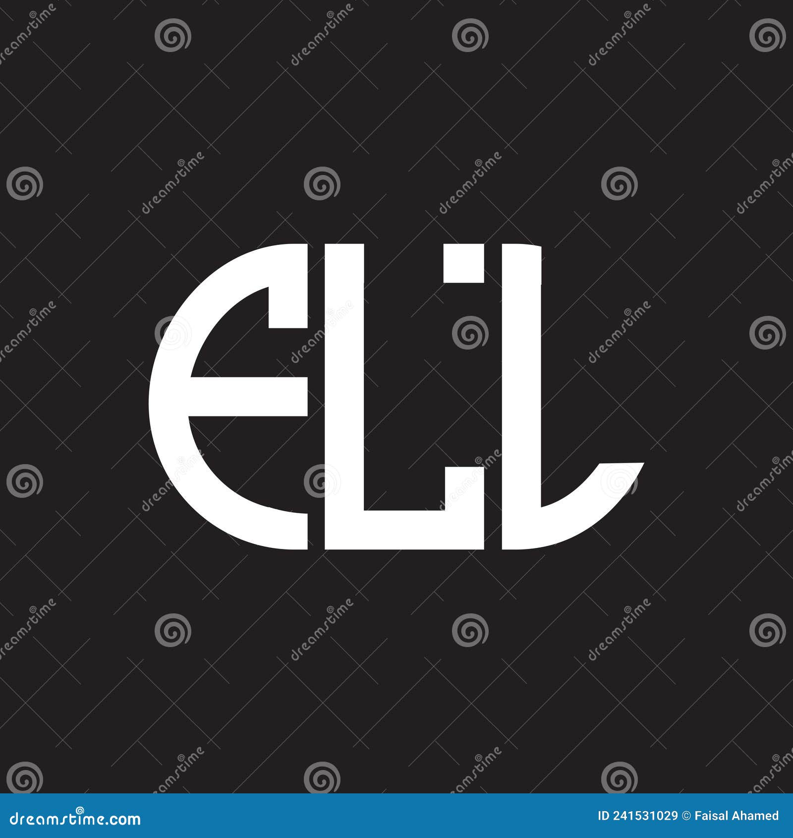 FLL Letter Logo Design on Black Background. FLL Creative Initials ...