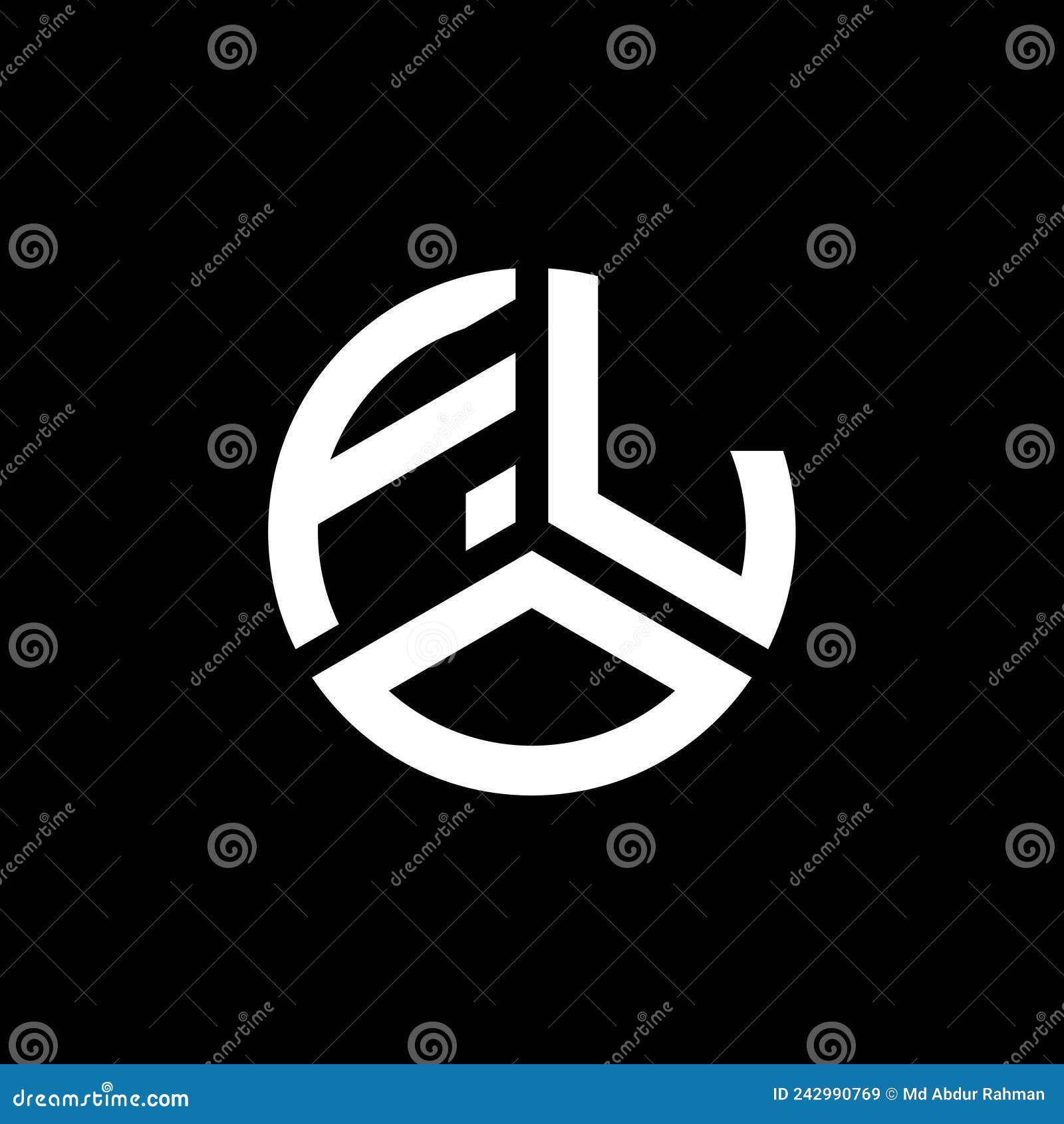 FLO Letter Logo Design on White Background. FLO Creative Initials ...