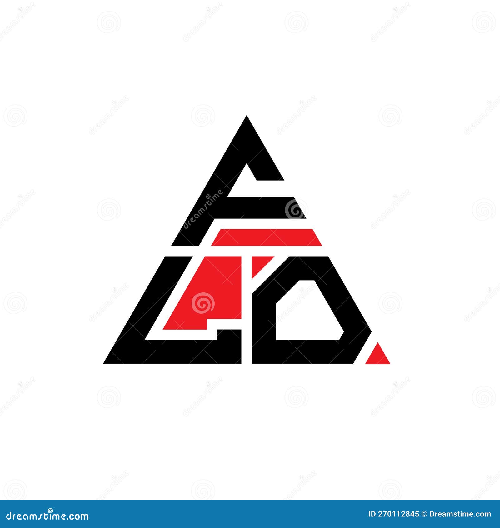 FLO Triangle Letter Logo Design With Triangle Shape. FLO Triangle Logo ...