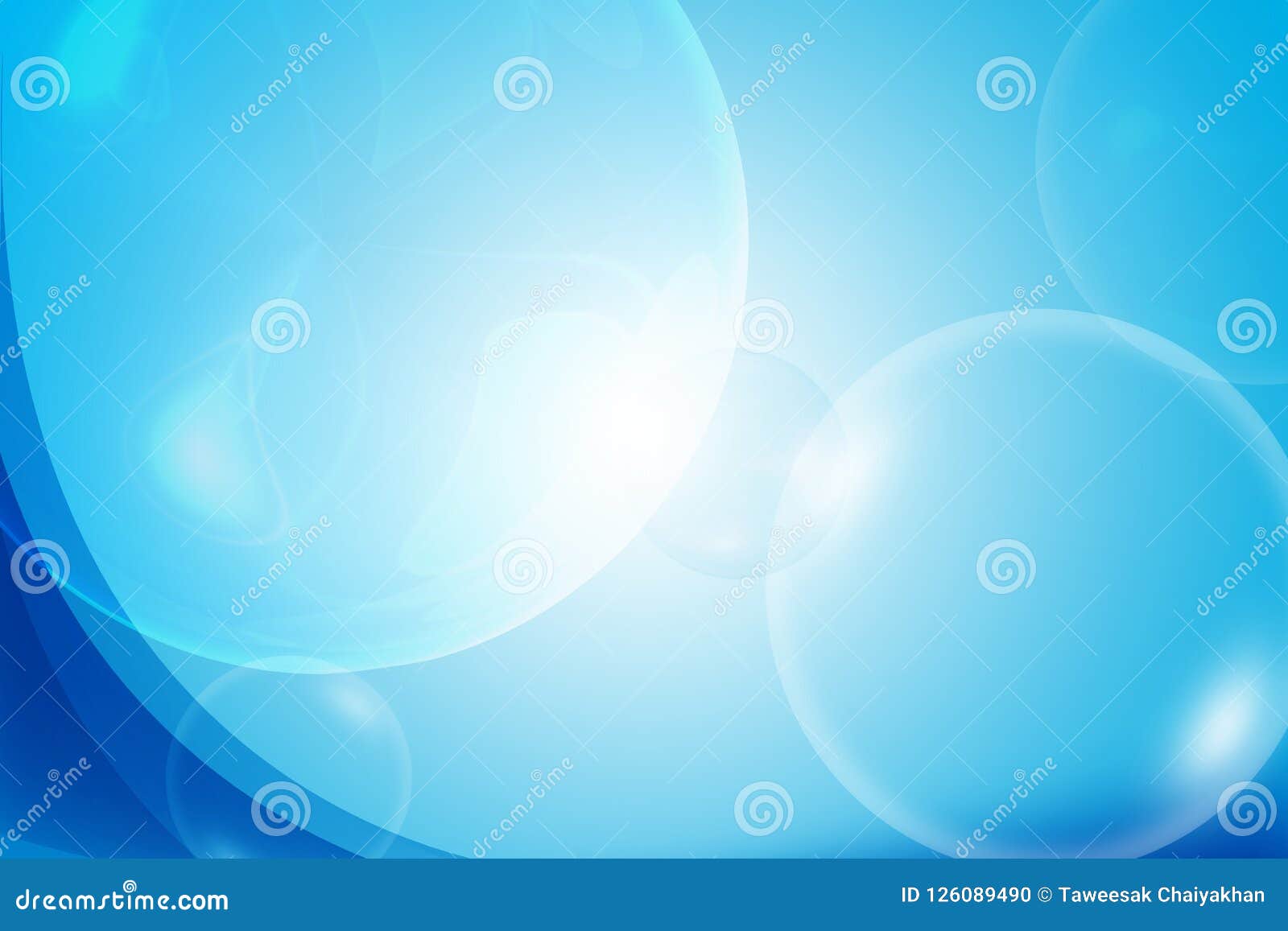 Float on Blue Color Template, Abstract Background Stock Illustration ...