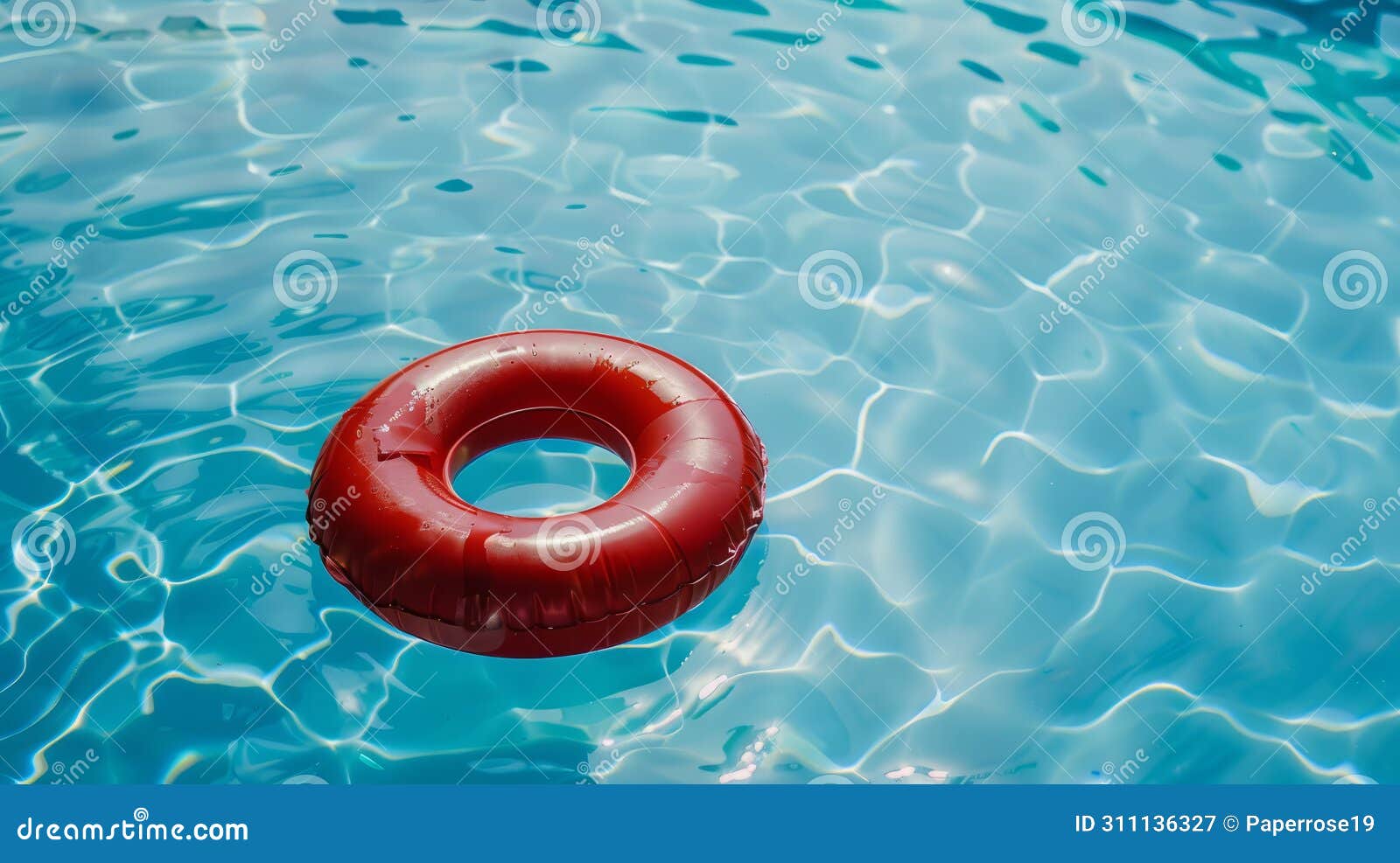 Red Float in the Blue Water Stock Illustration - Illustration of ...