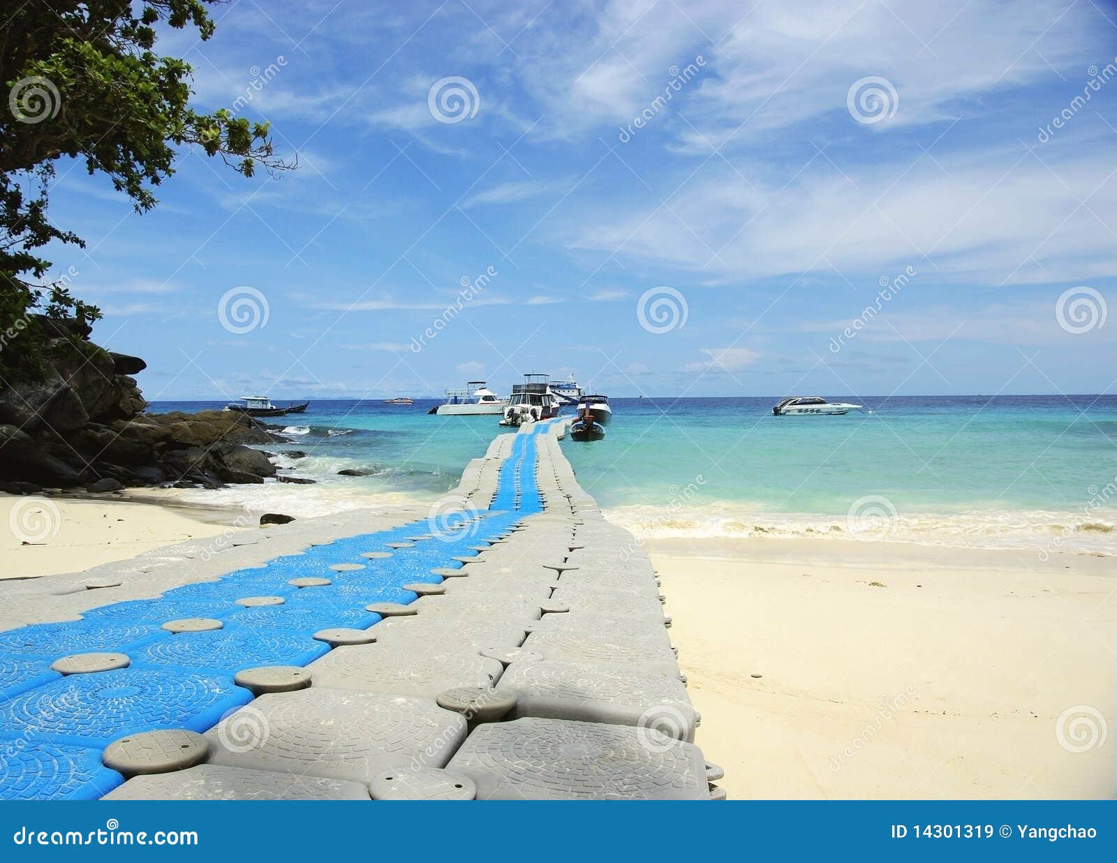 Float Bridge with Sky and Sea Stock Image - Image of southeast, asia ...
