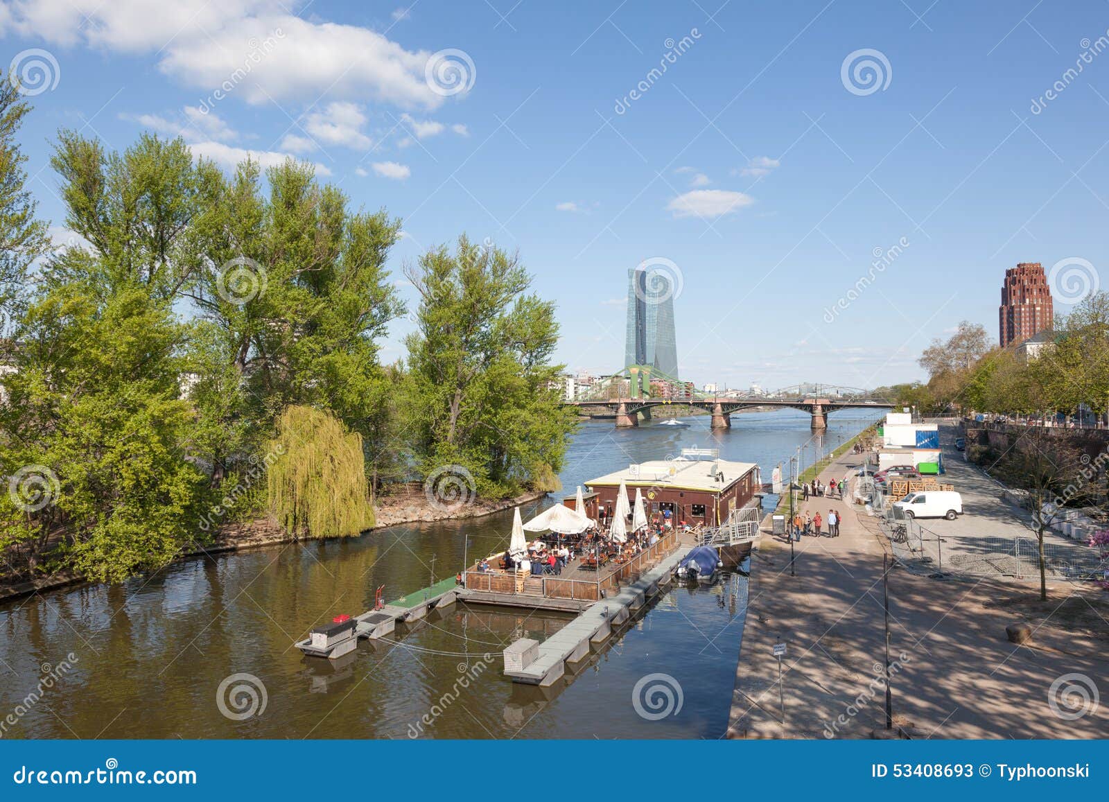 Float Cafe in Frankfurt Main, Germany Editorial Stock Photo - Image of ...