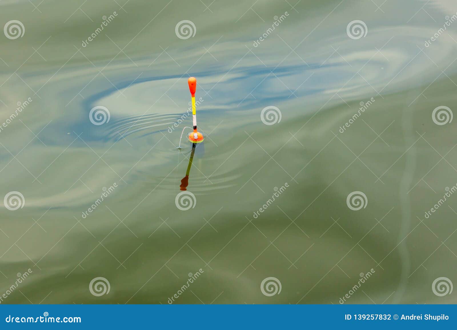 Float for Catching Fish on the Surface of Water Stock Photo - Image of ...