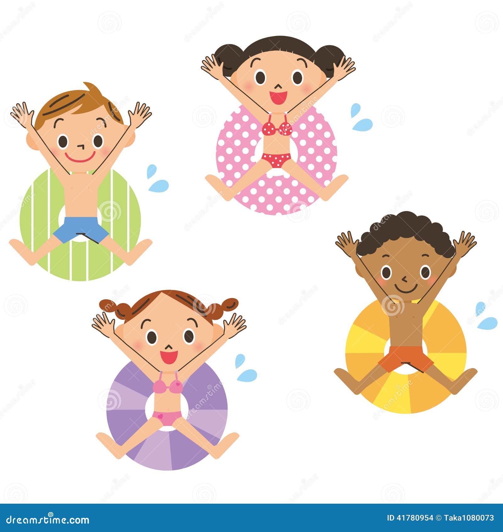 Float and child stock vector. Illustration of colorful - 41780954