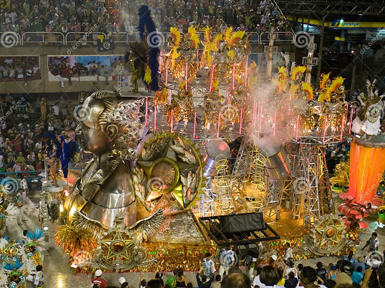 Float and Dancers, Rio Carnival. Editorial Photo - Image of brazilian ...