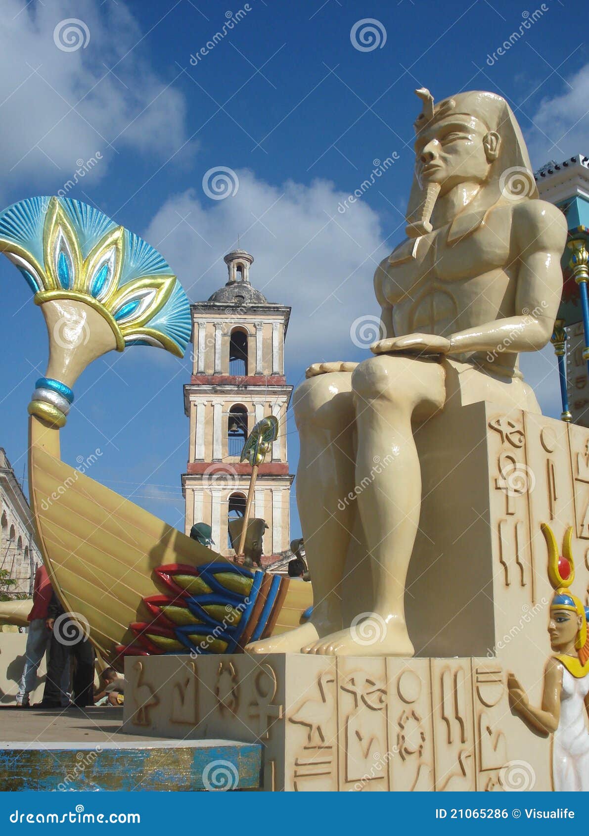 Float Decorated with Egyptian Motives Stock Photo - Image of tower ...