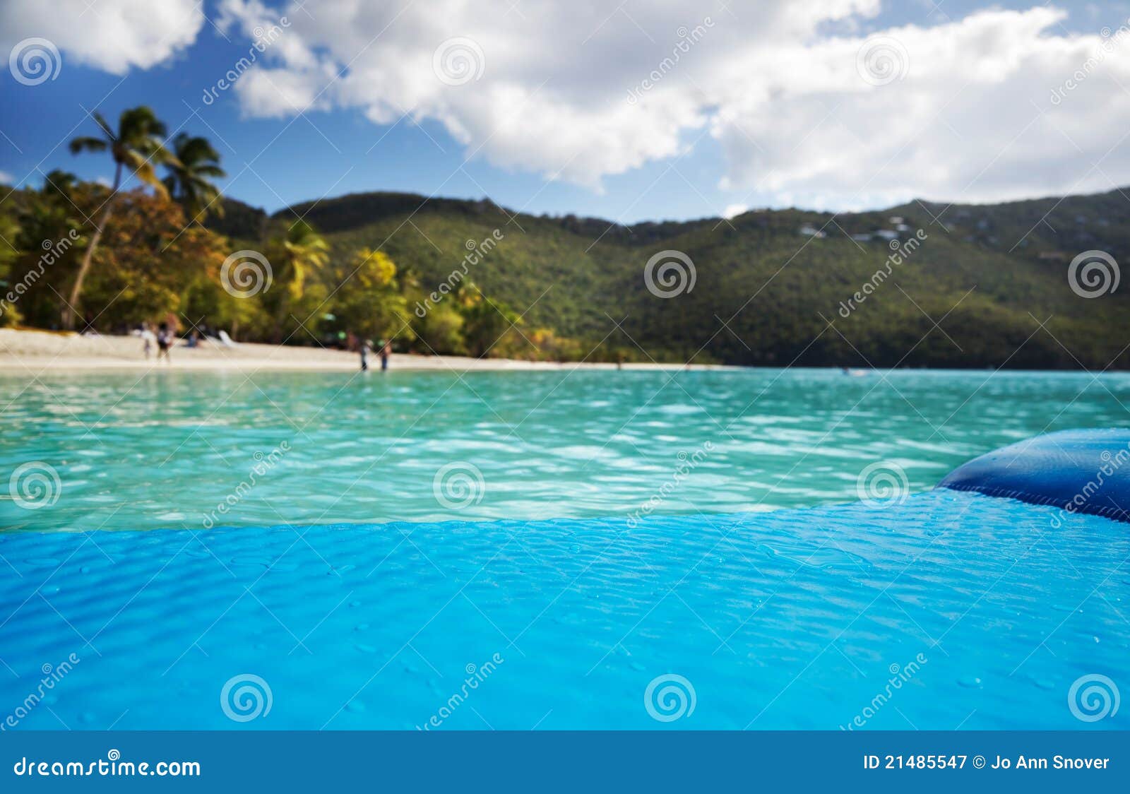 Float Drifting in Tropical Bay Stock Image - Image of sand, tree: 21485547