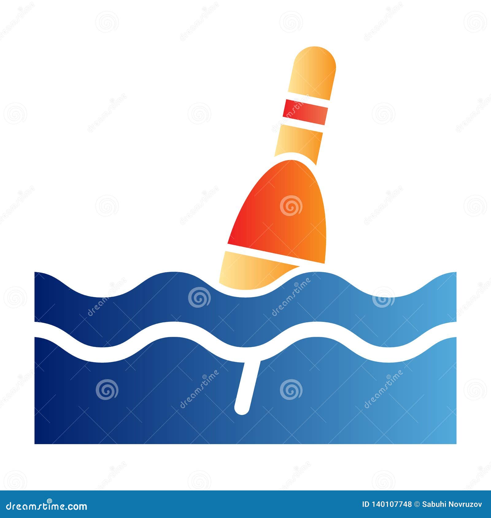 Float Flat Icon. Bobber Color Icons in Trendy Flat Style. Angling ...