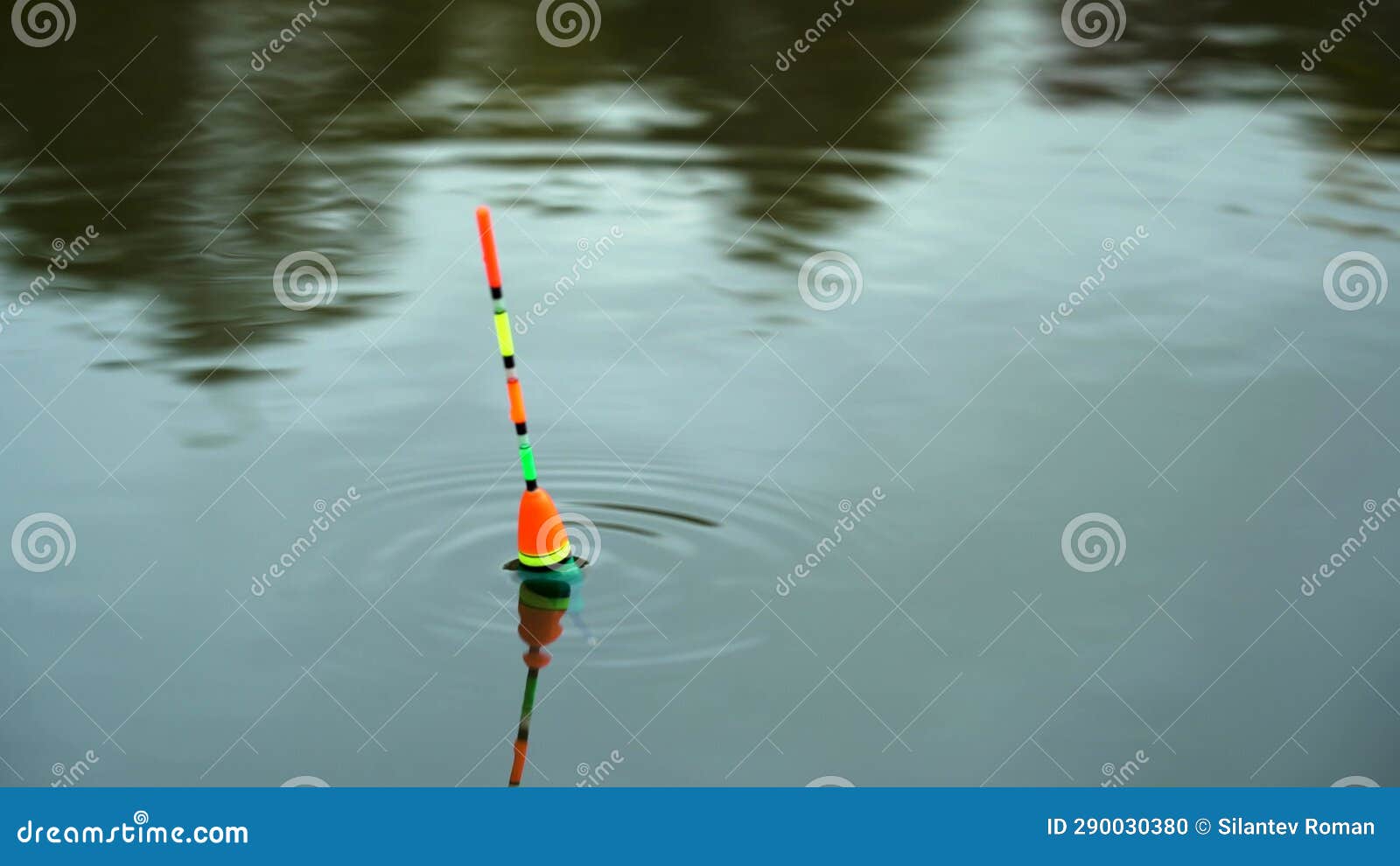The Float Floats on the Surface of the Water with Bite Signals on the ...