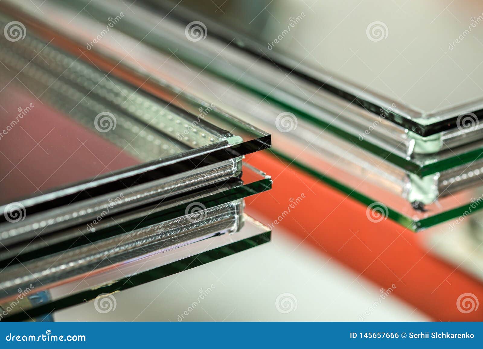 Float Glass Manufacturing. Tempered Double Glazed Sealed Units Stock ...